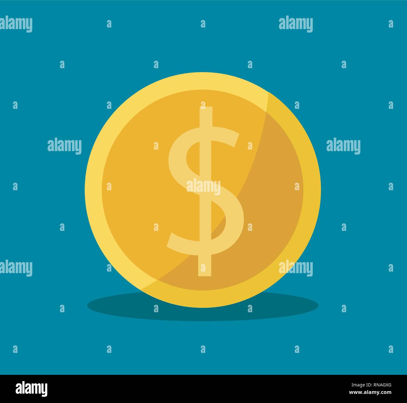 Coin with dollar simple icon Stock Vector Image & Art - Alamy