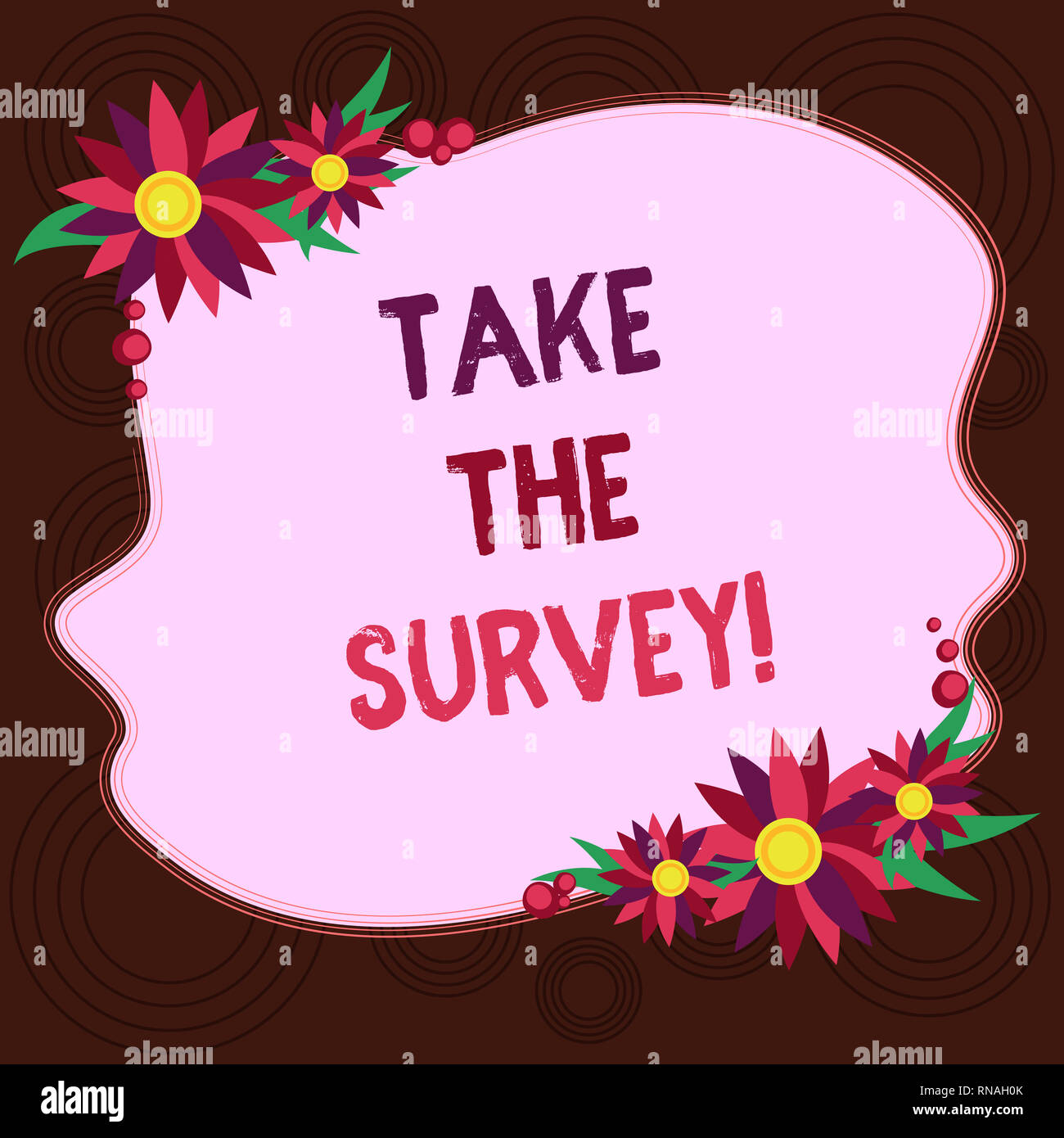 Writing note showing Take The Survey. Business photo showcasing Fill in ...