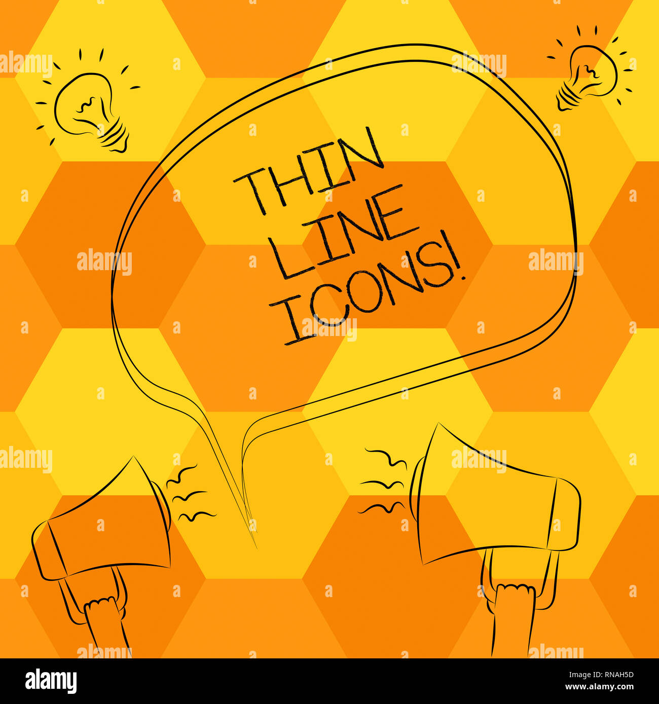 Handwriting text writing Thin Line Icons. Concept meaning Symbols used ...