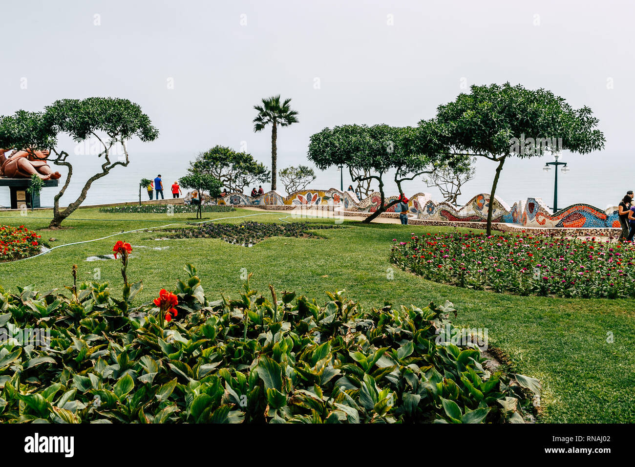 Beautiful Love Park (Parque del Amor) in Miraflores (Lima, Peru Stock ...