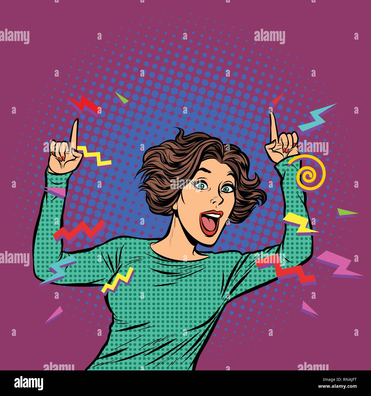 woman pointing finger. Pop art retro vector illustration vintage kitsch Stock Vector Image & Art ...