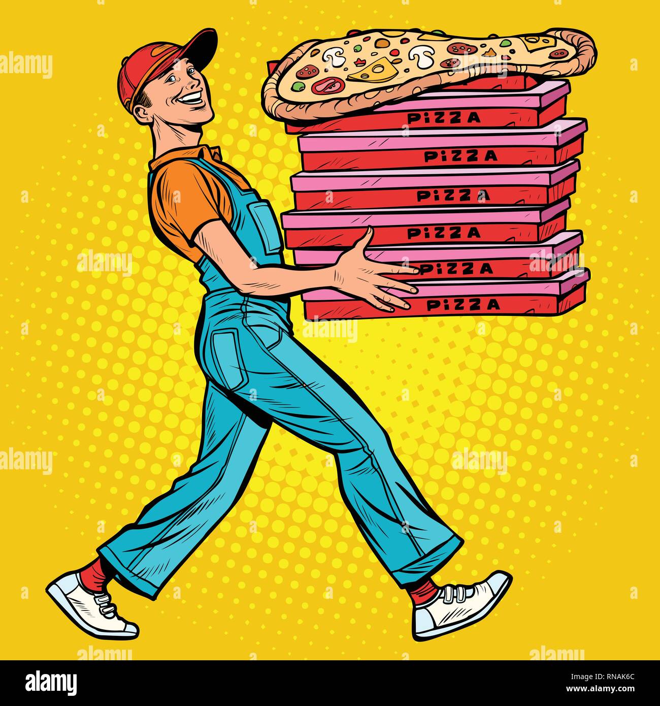 Young adult work fast food job Stock Vector Images - Alamy