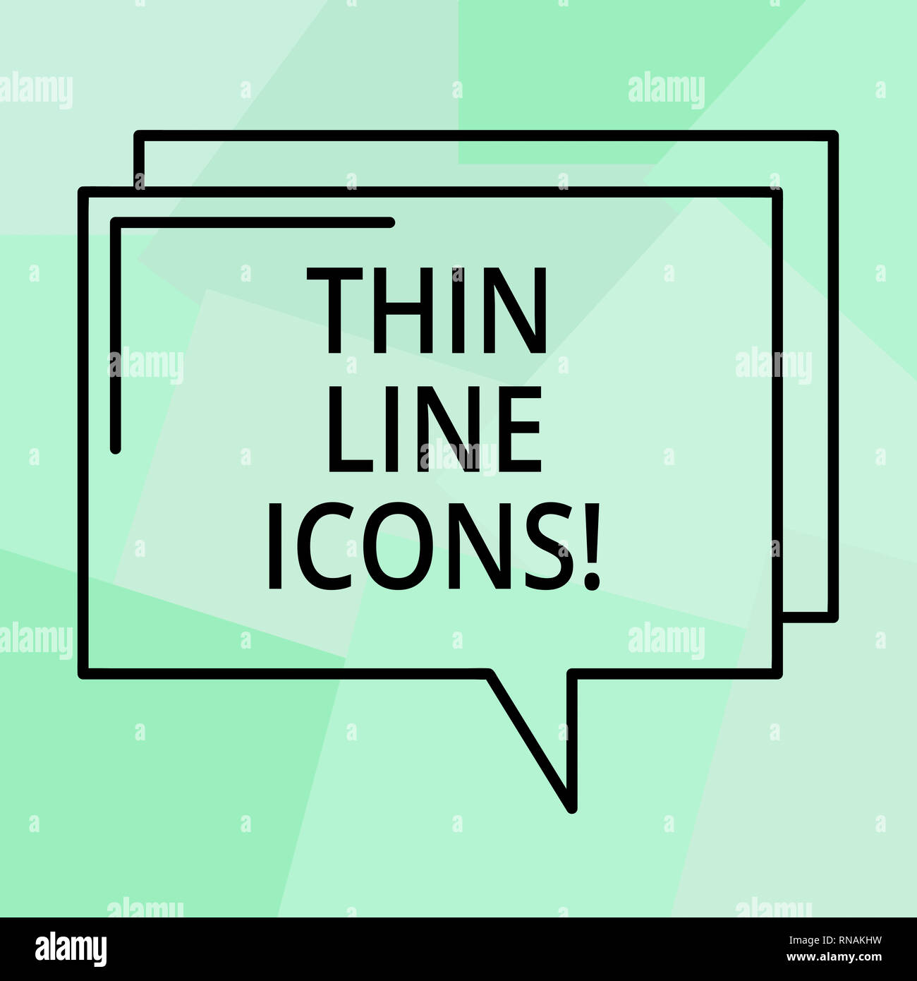 Conceptual hand writing showing Thin Line Icons. Business photo text ...