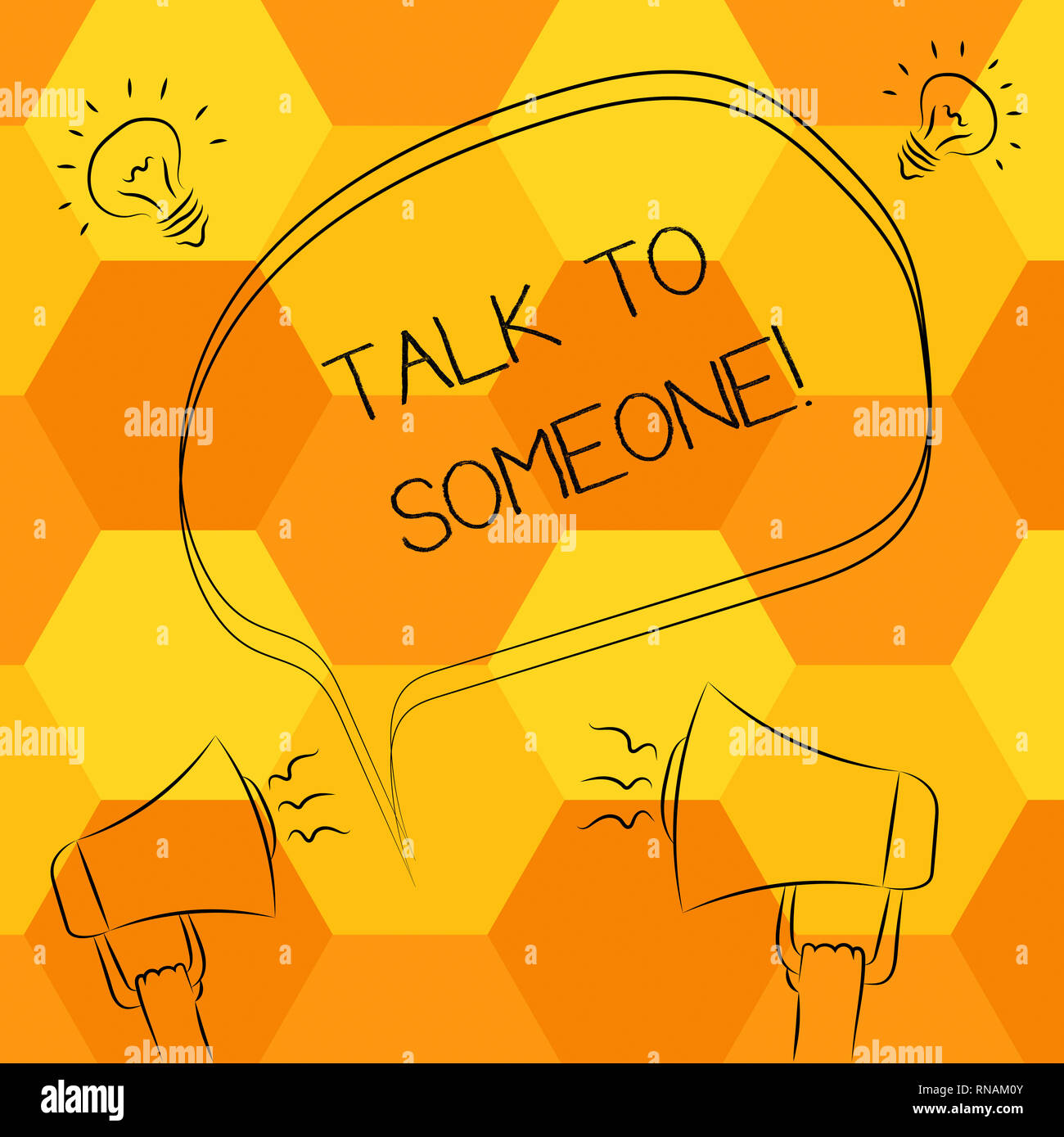 Handwriting text writing Talk To Someone. Concept meaning Chat with ...