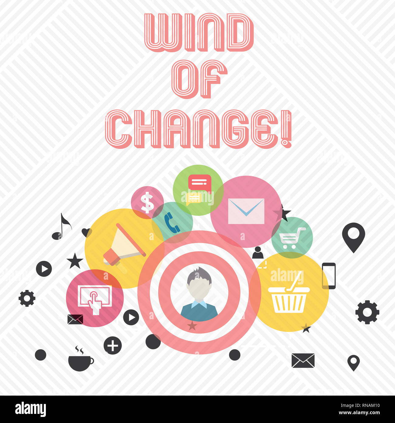 Conceptual hand writing showing Wind Of Change. Business photo ...