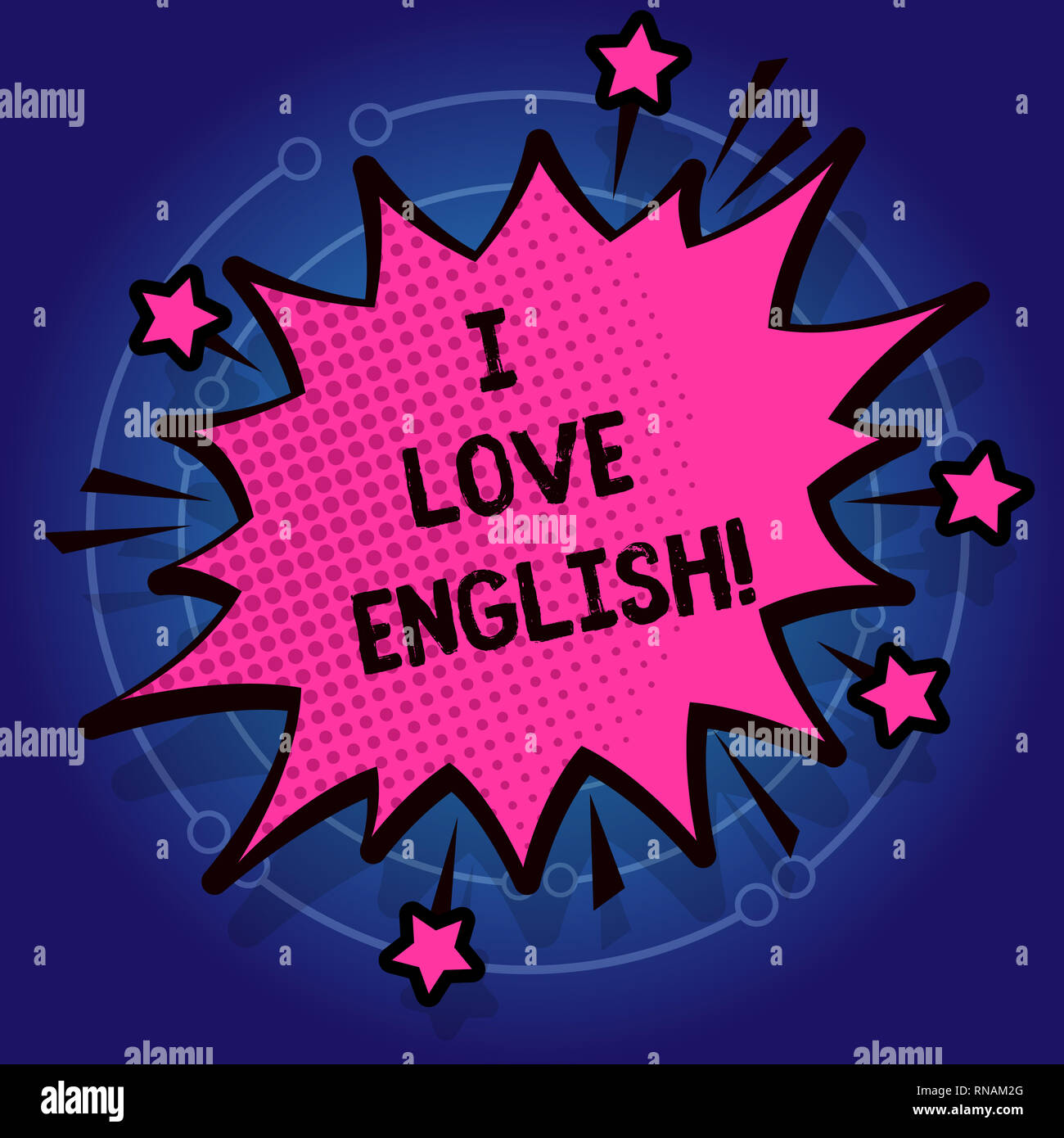 Writing note showing I Love English. Business photo showcasing To have ...