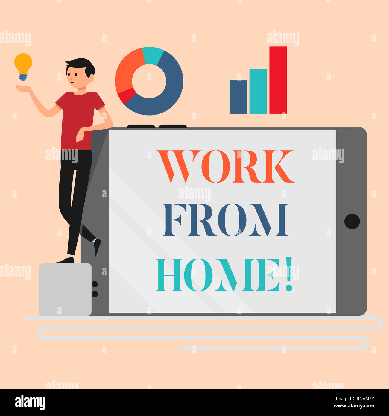 Handwriting text writing Work From Home. Concept meaning Freelance job working on your house convenient technology Stock Photo Alamy