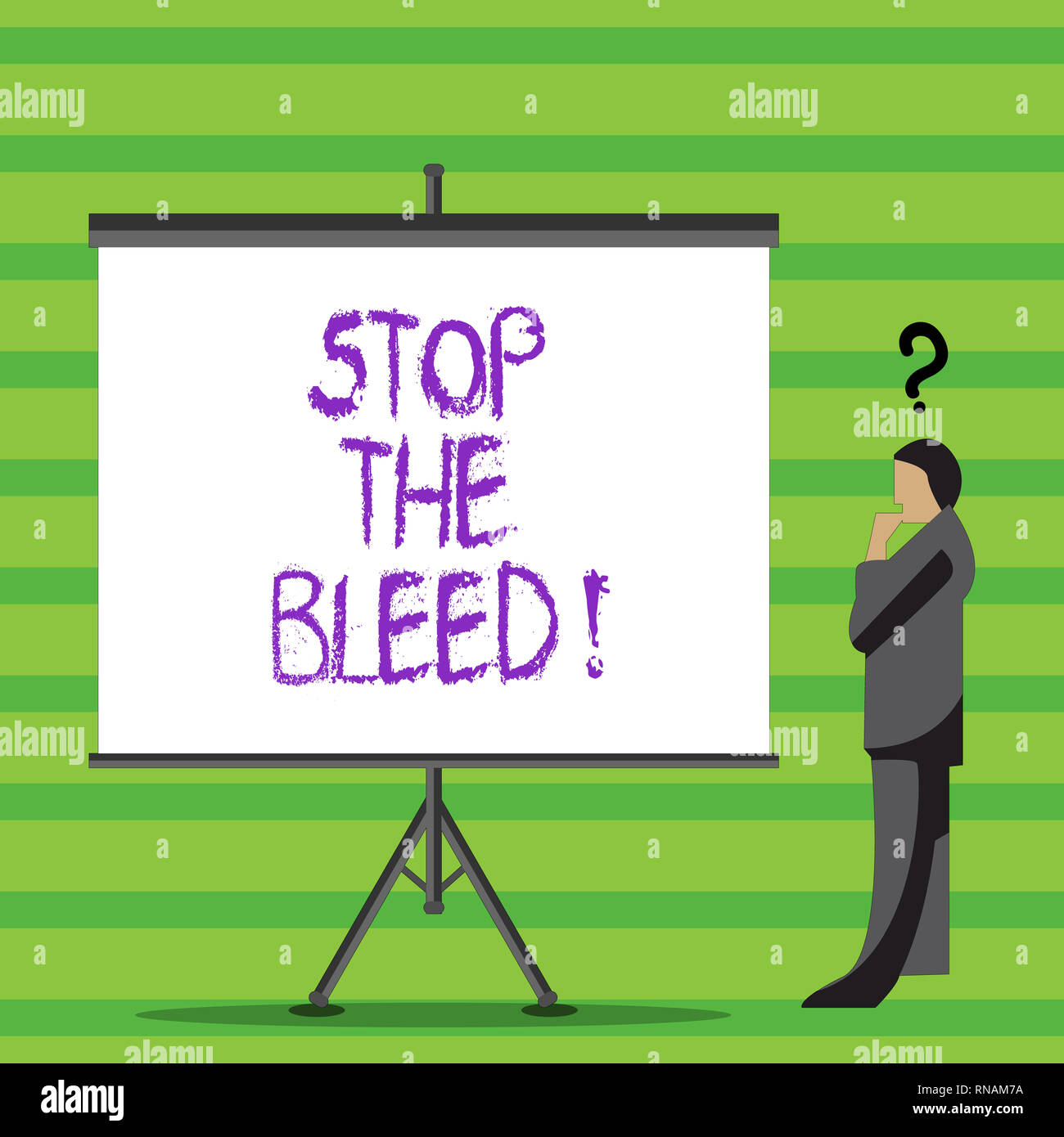 Writing note showing Stop The Bleed. Business photo showcasing Medical ...