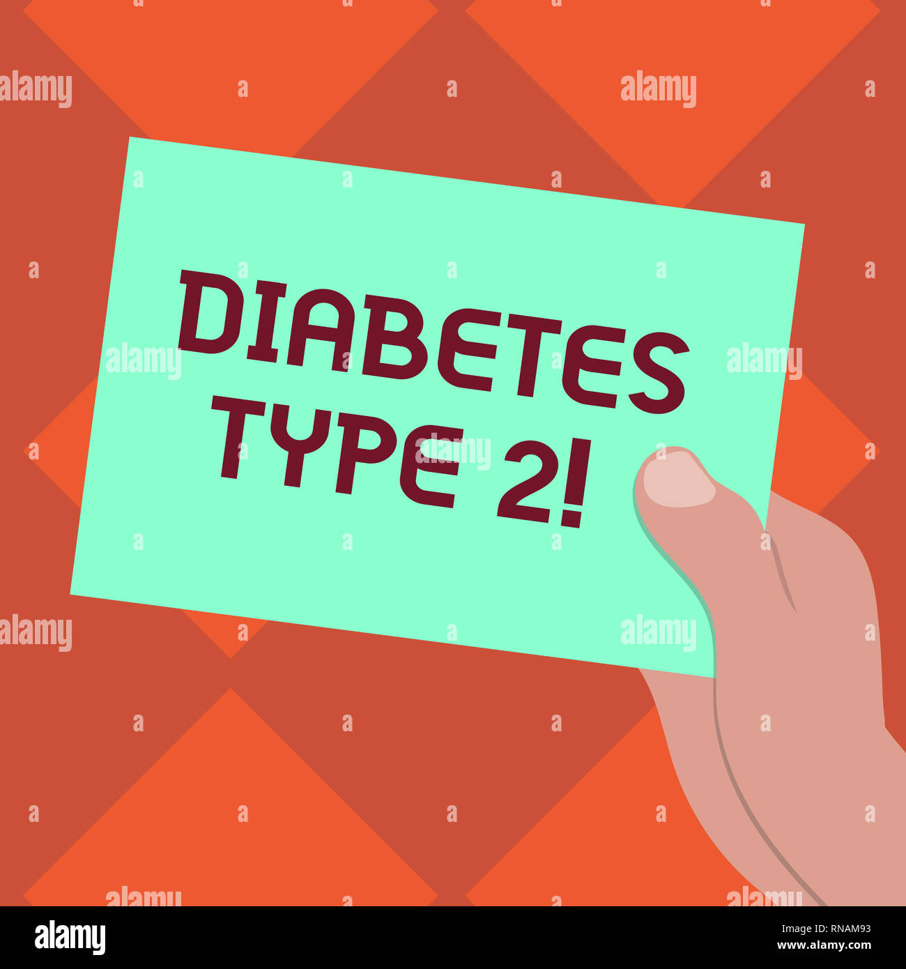 Handwriting text writing Diabetes Type 2. Concept meaning condition ...