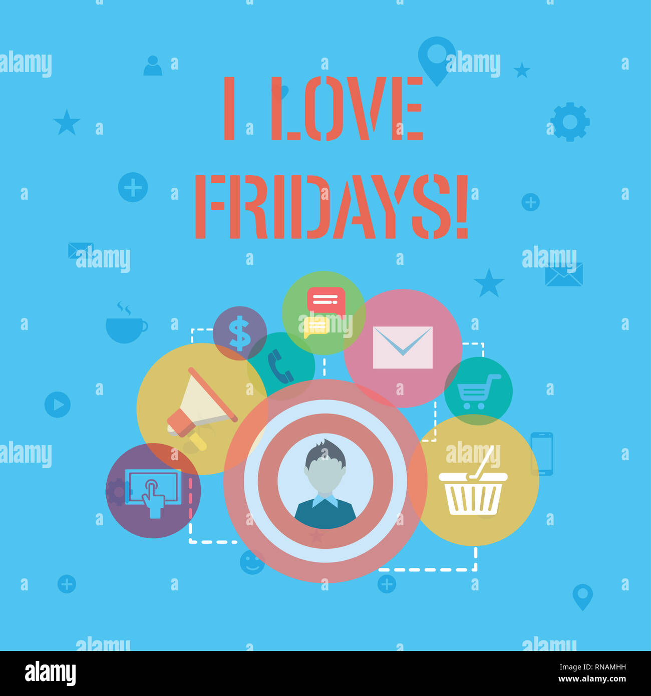 Word writing text I Love Fridays. Business concept for Affection for ...
