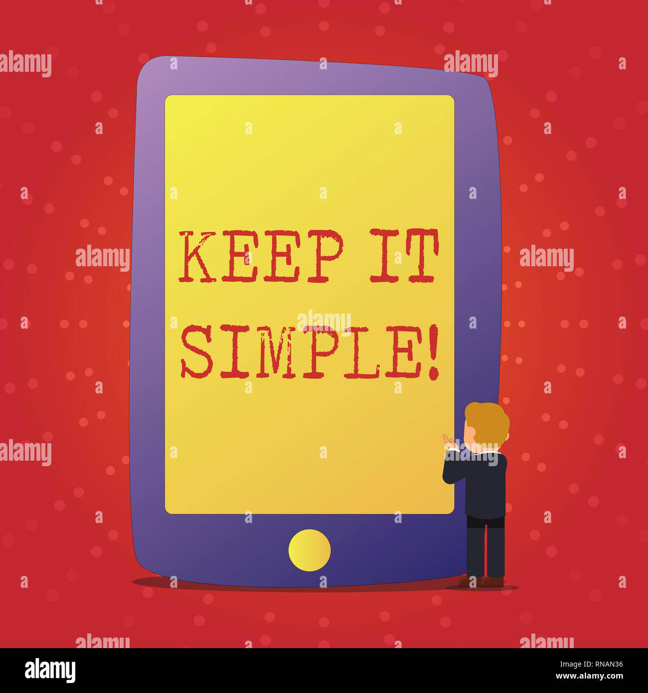 Text sign showing Keep It Simple. Conceptual photo Easy to toss around ...