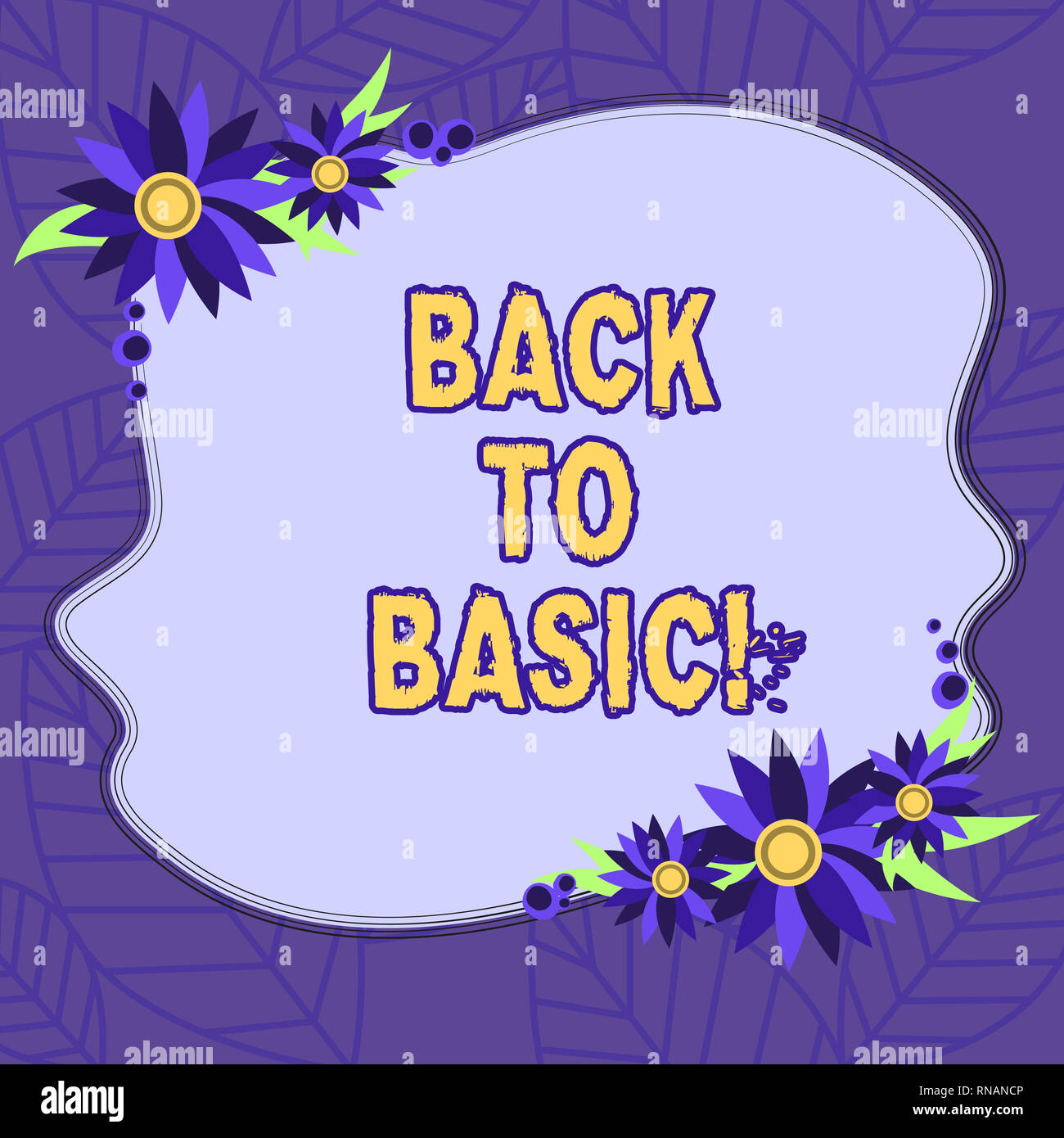Text sign showing Back To Basic. Conceptual photo Return simple things ...