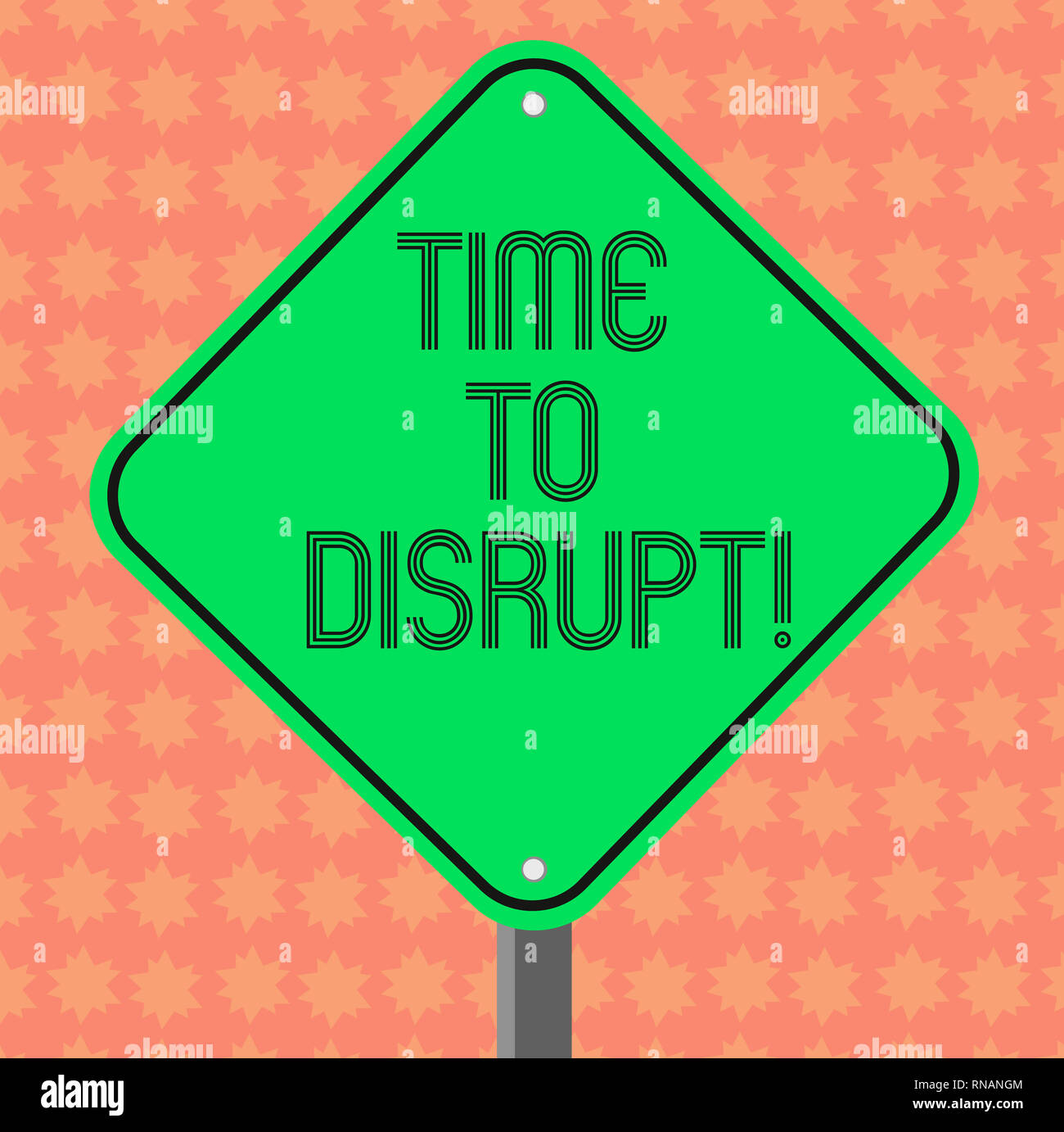 Writing note showing Time To Disrupt. Business photo showcasing Moment ...