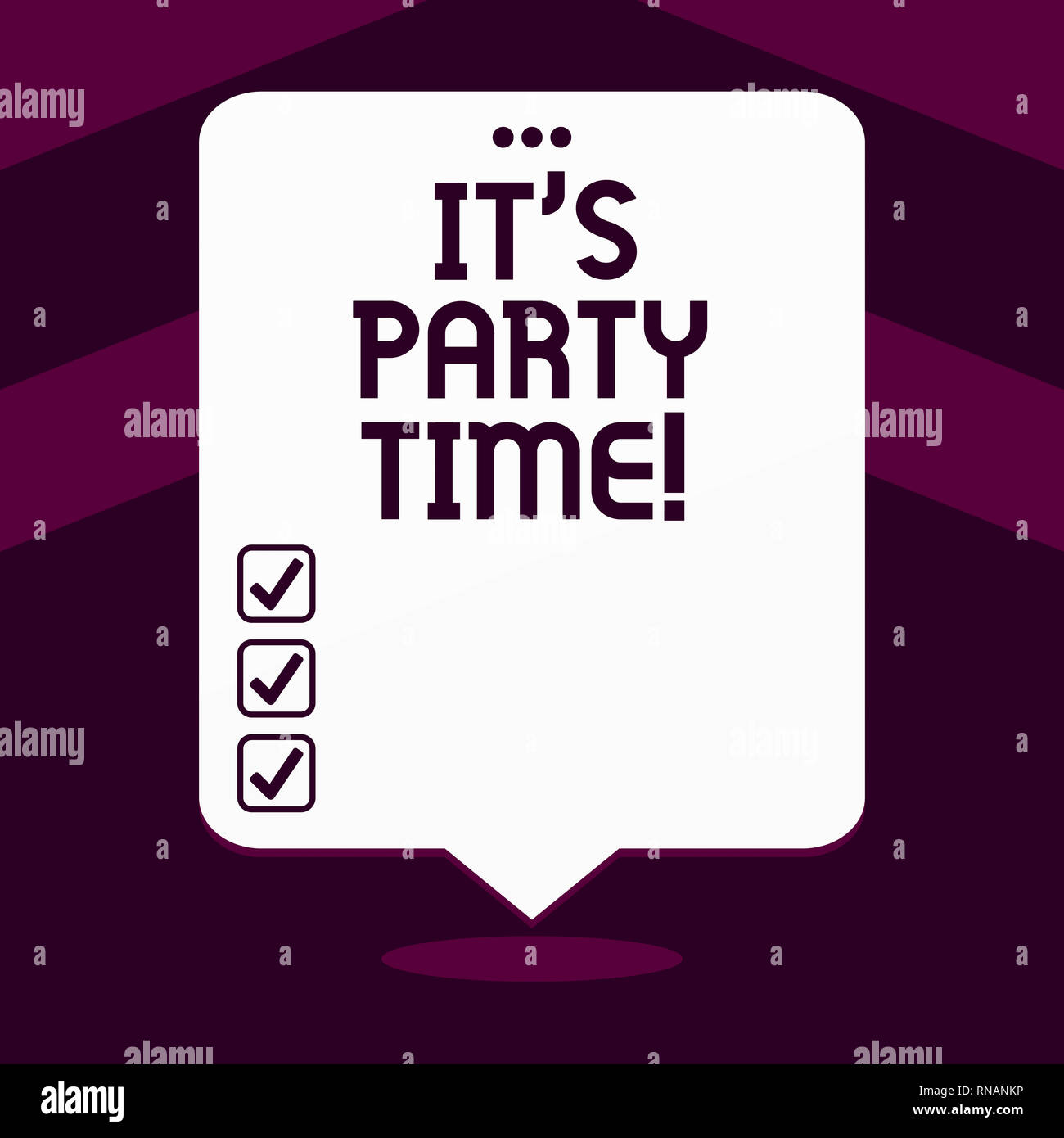 Writing note showing It S Party Time. Business photo showcasing Right ...