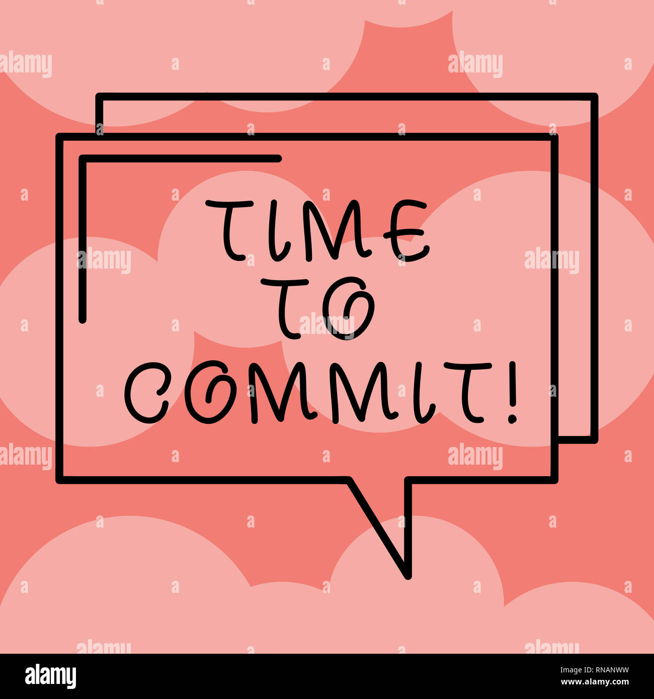 Writing note showing Time To Commit. Business photo showcasing ...