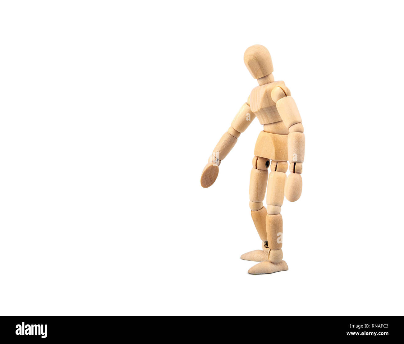 wooden human model on a white background Stock Photo - Alamy