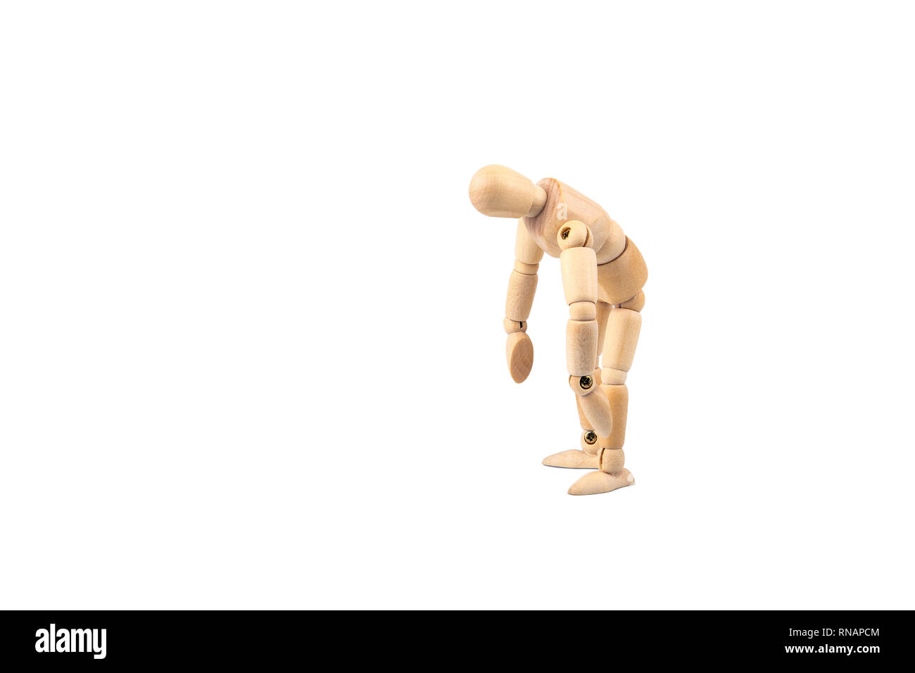 wooden human model on a white background Stock Photo - Alamy