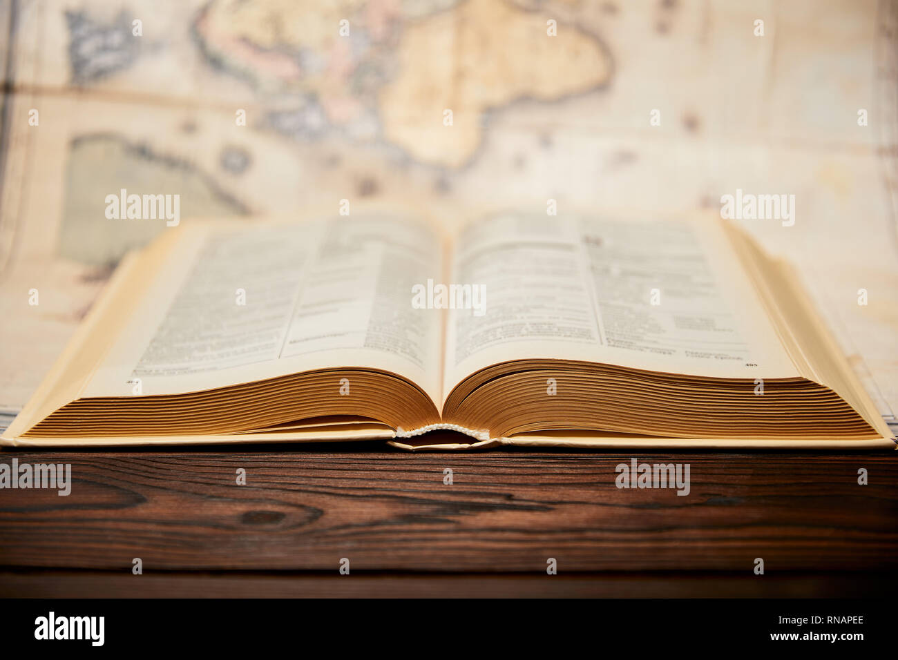 Map on the table hi-res stock photography and images - Alamy
