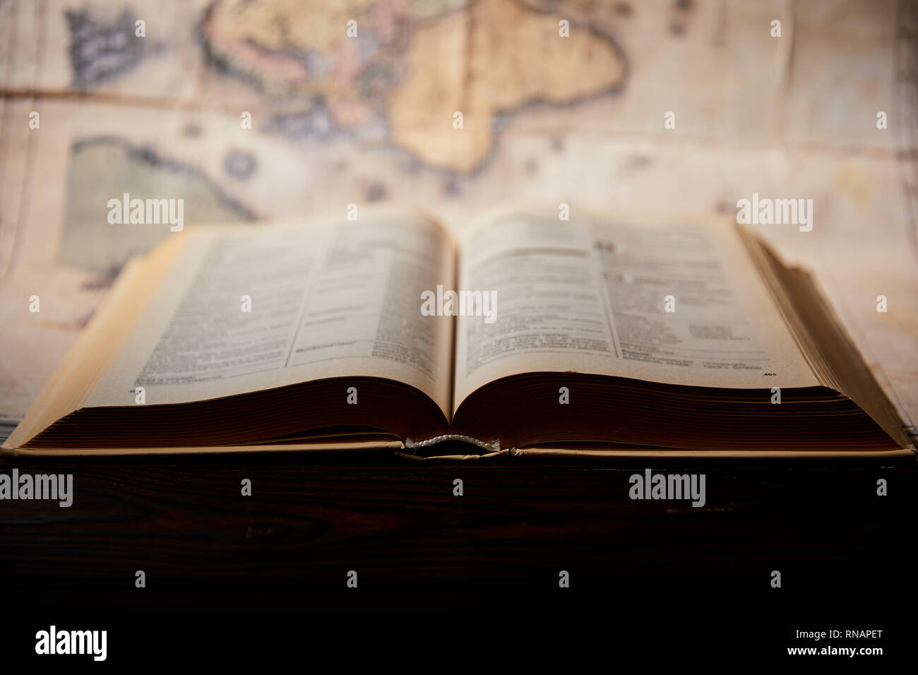 Map on the table hi-res stock photography and images - Alamy