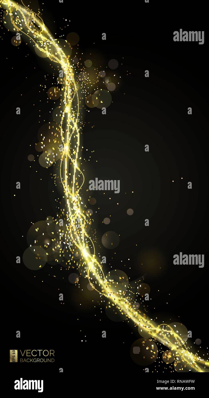 Glitter golden dust sparkle Stock Vector Images - Alamy