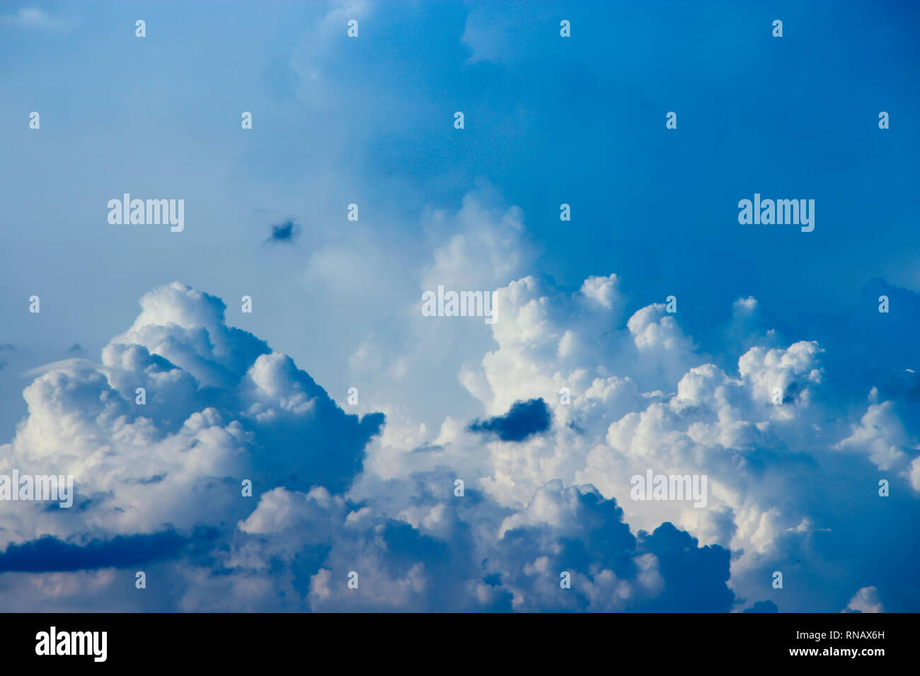 Beautiful white clouds on blue sky background. White clouds on ...