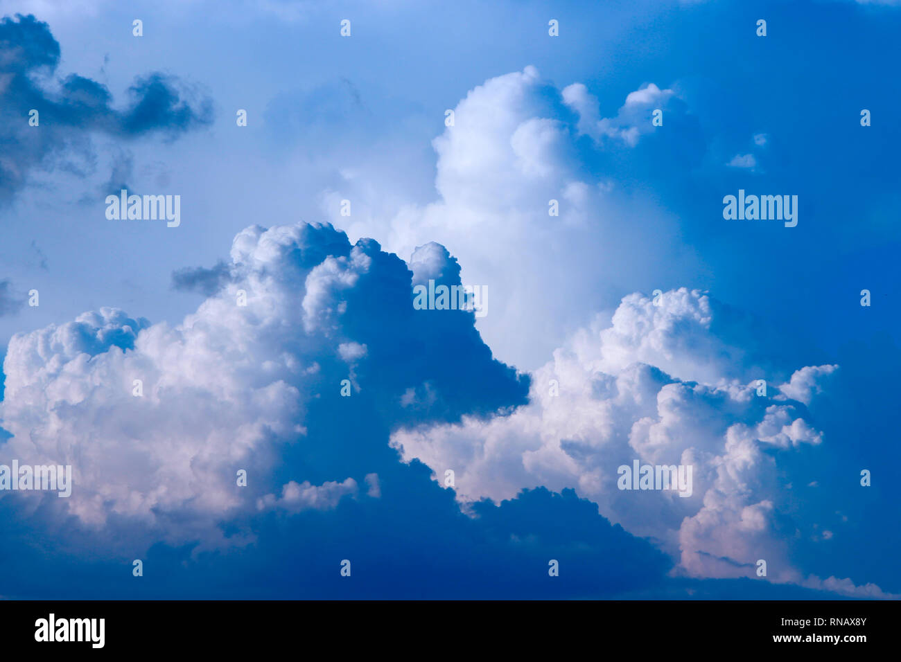Beautiful white clouds on blue sky background. White clouds on ...