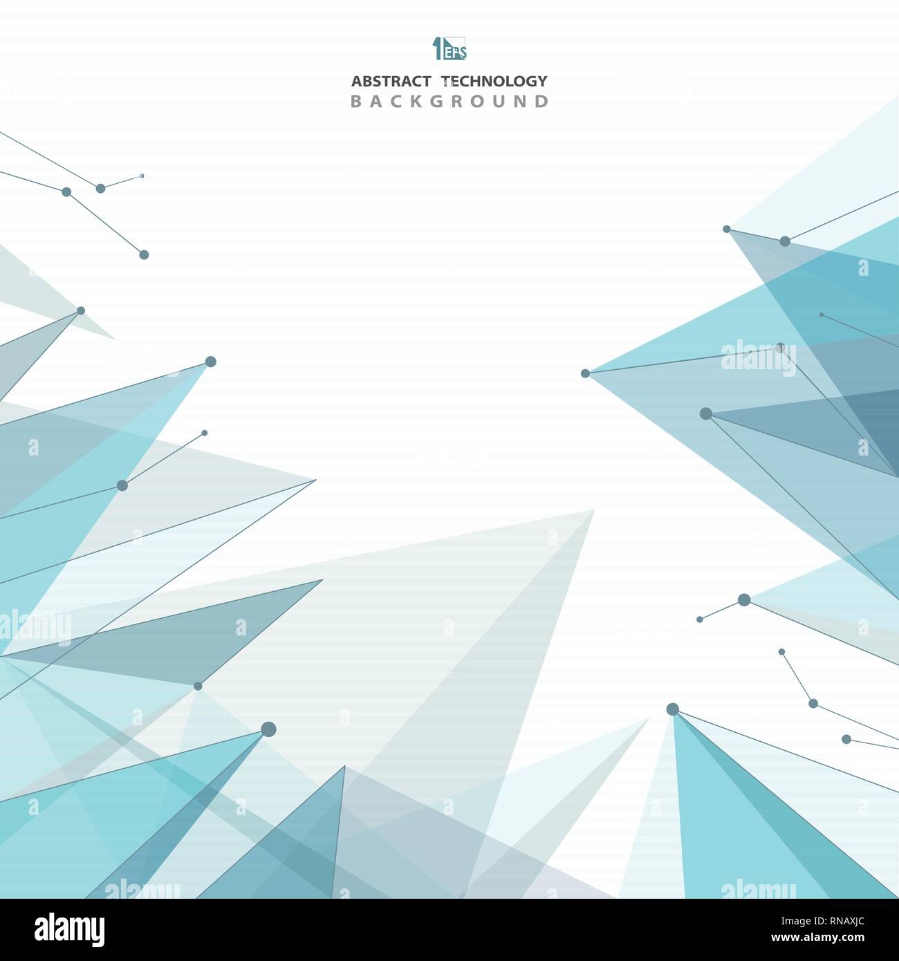 Abstract futuristic blue triangles future background. Modern design of ...