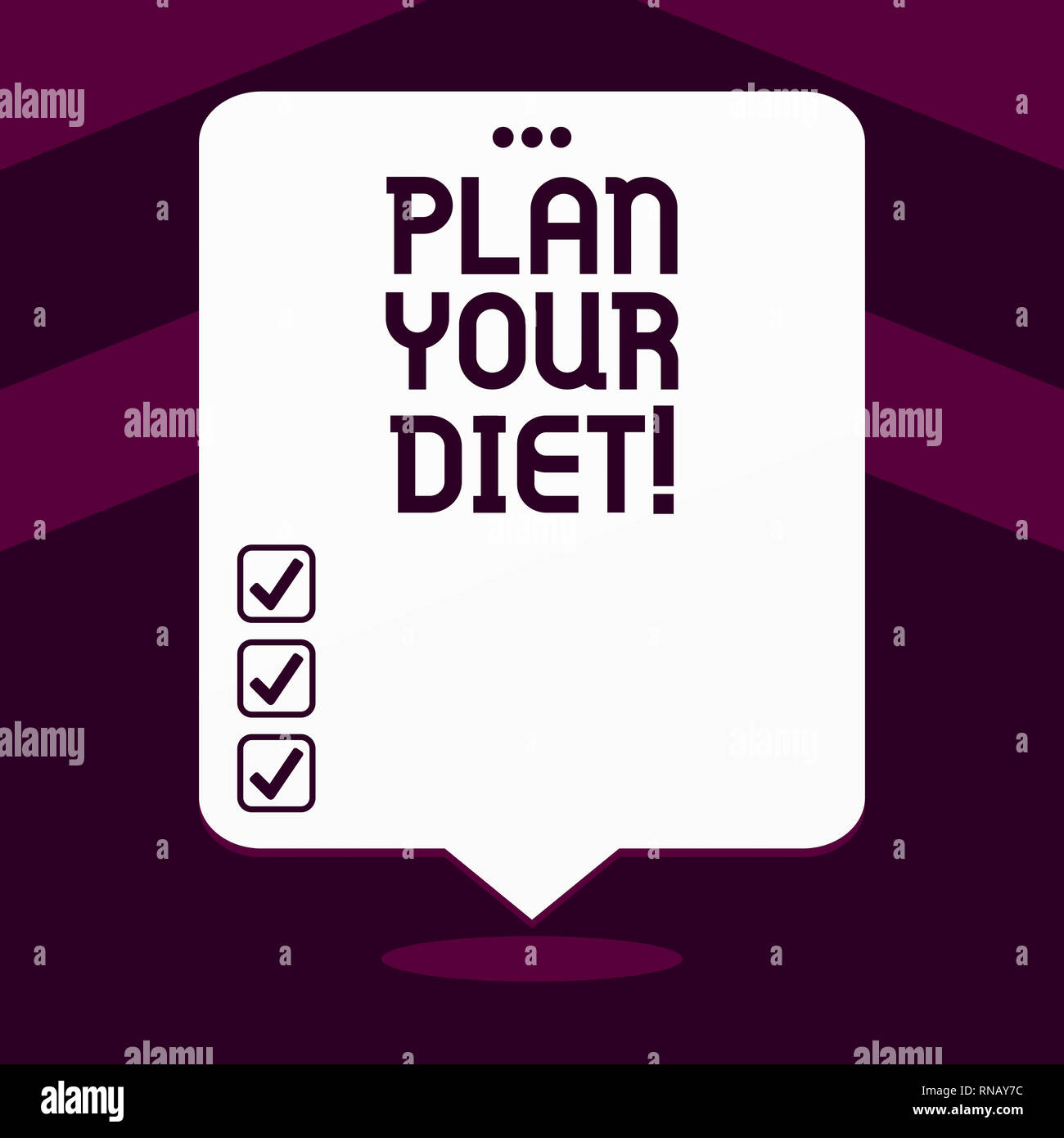 Writing note showing Plan Your Diet. Business photo showcasing Schedule ...