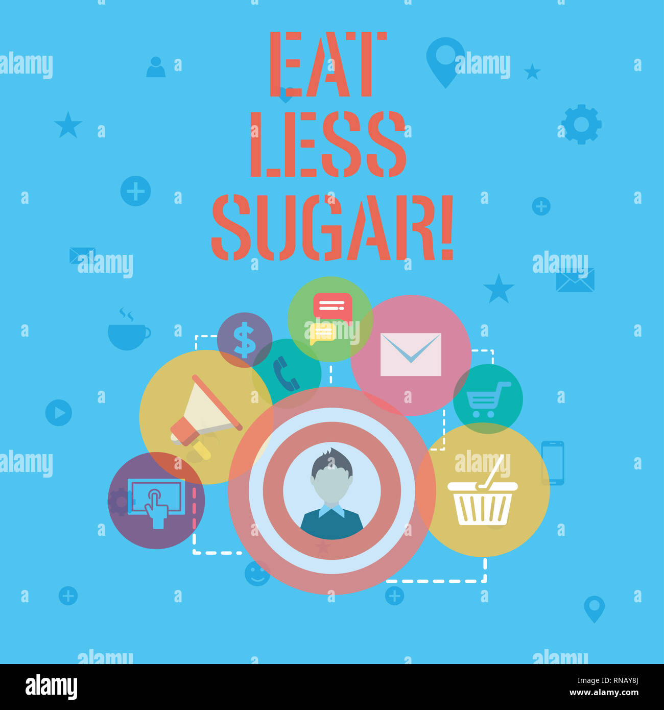 Word writing text Eat Less Sugar. Business concept for Reduction of ...