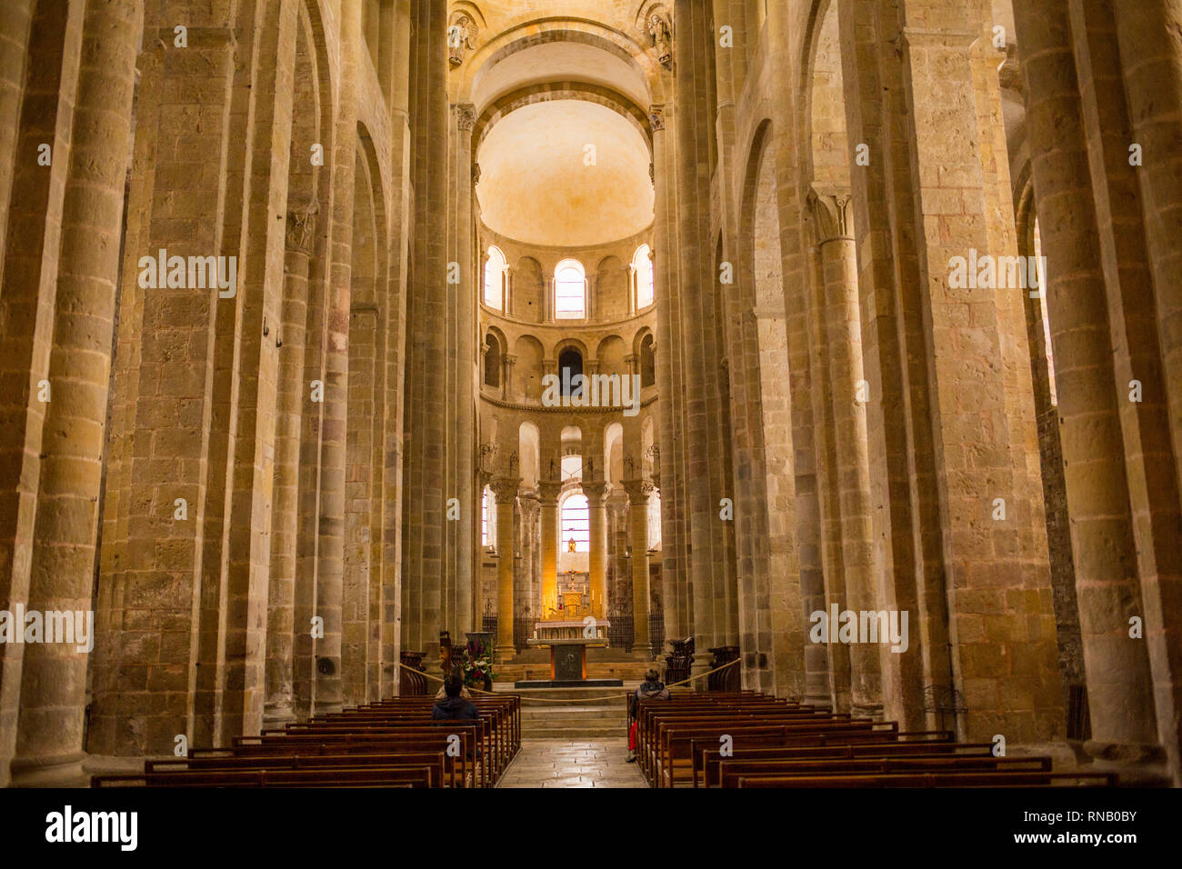 The Abbey Church of Conques France Stock Photo - Alamy
