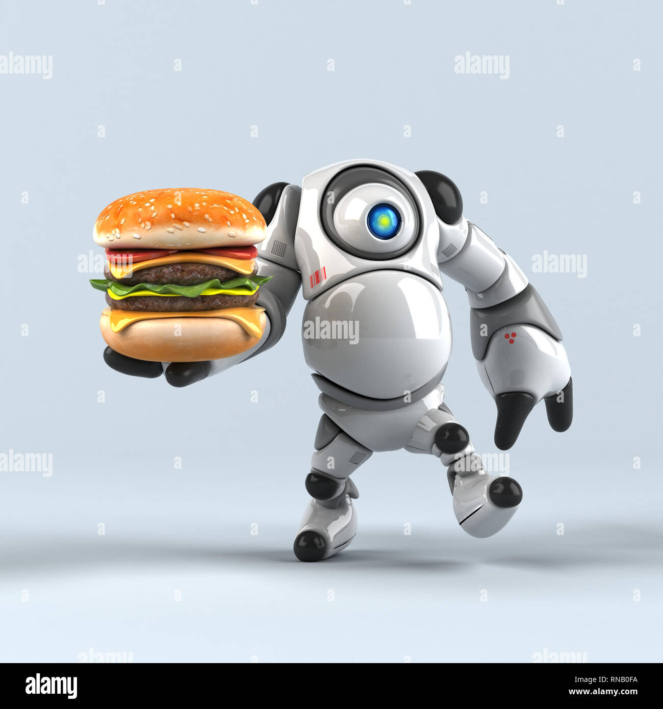 Big robot - 3D Illustration Stock Photo - Alamy