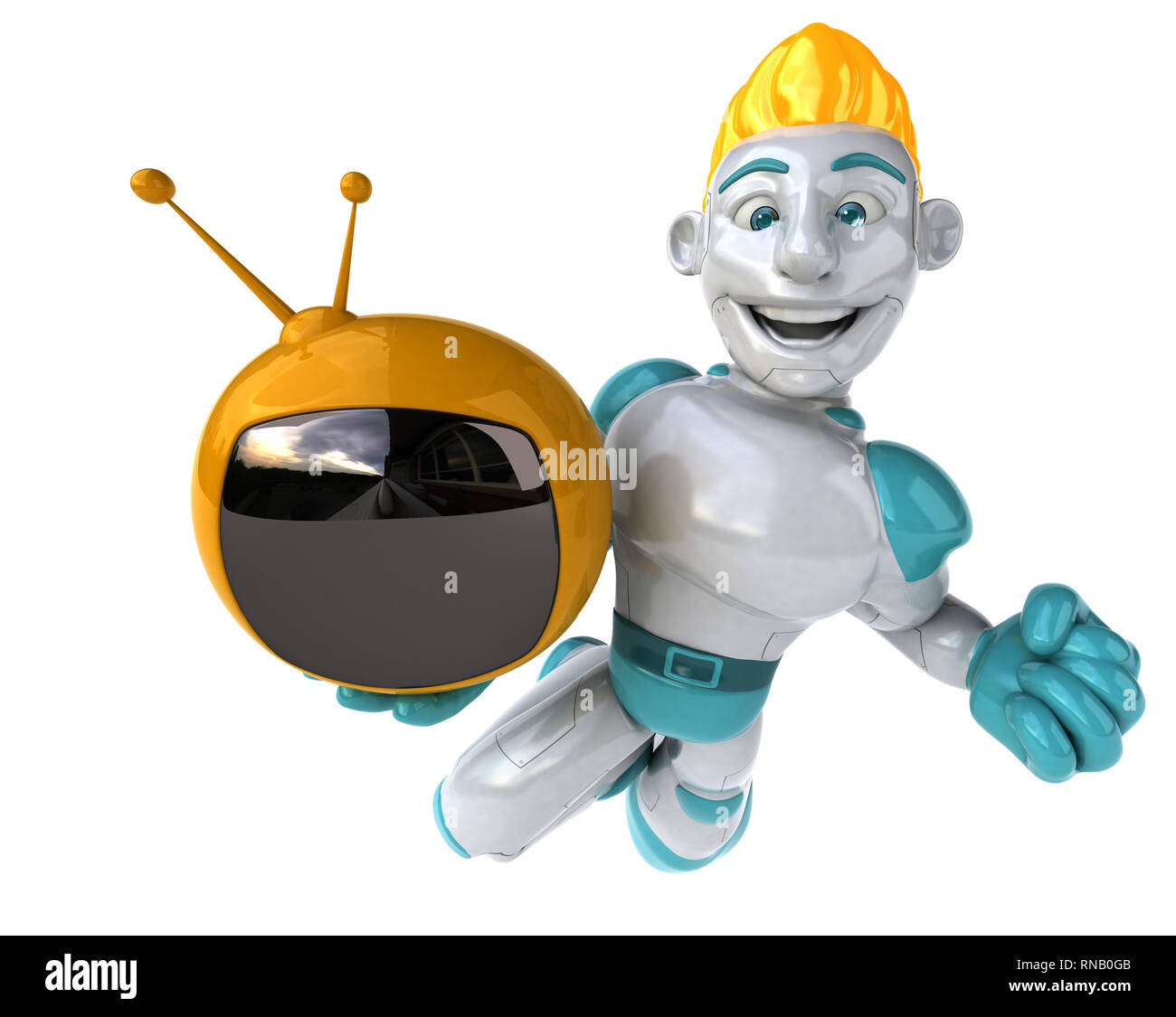 Robot tv screen 3d hi-res stock photography and images - Alamy