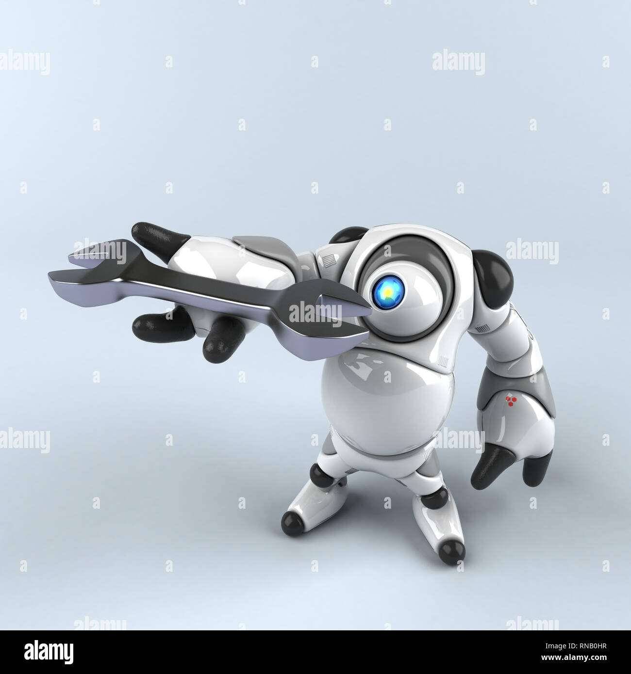 Big robot - 3D Illustration Stock Photo - Alamy