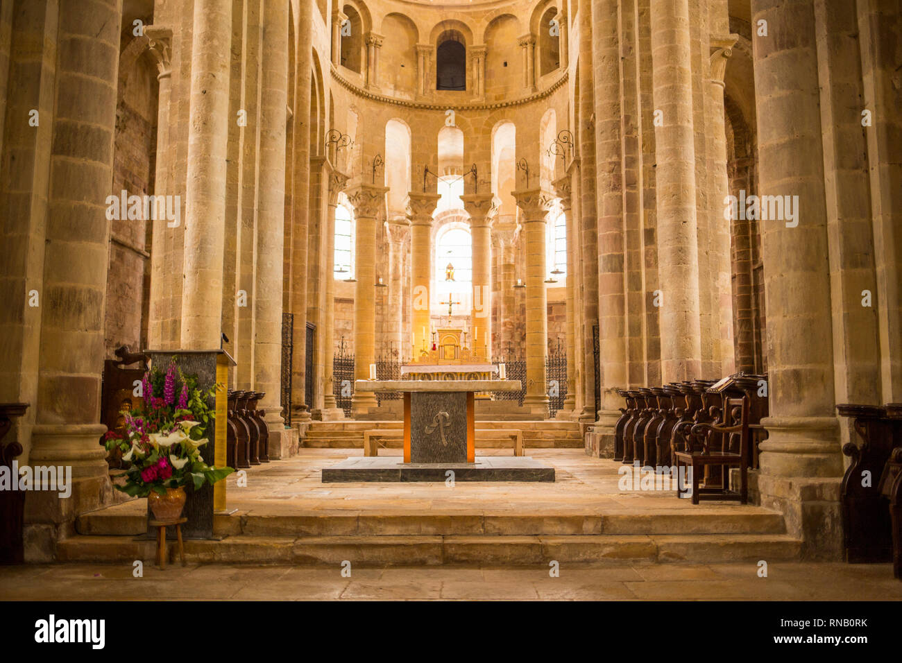 The Abbey Church of Conques France Stock Photo - Alamy