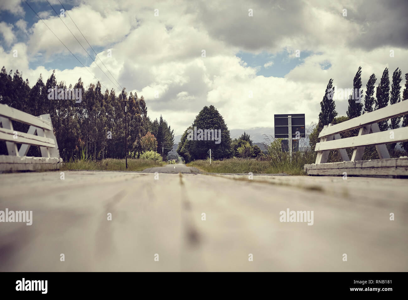 New Zealand back road Stock Photo - Alamy