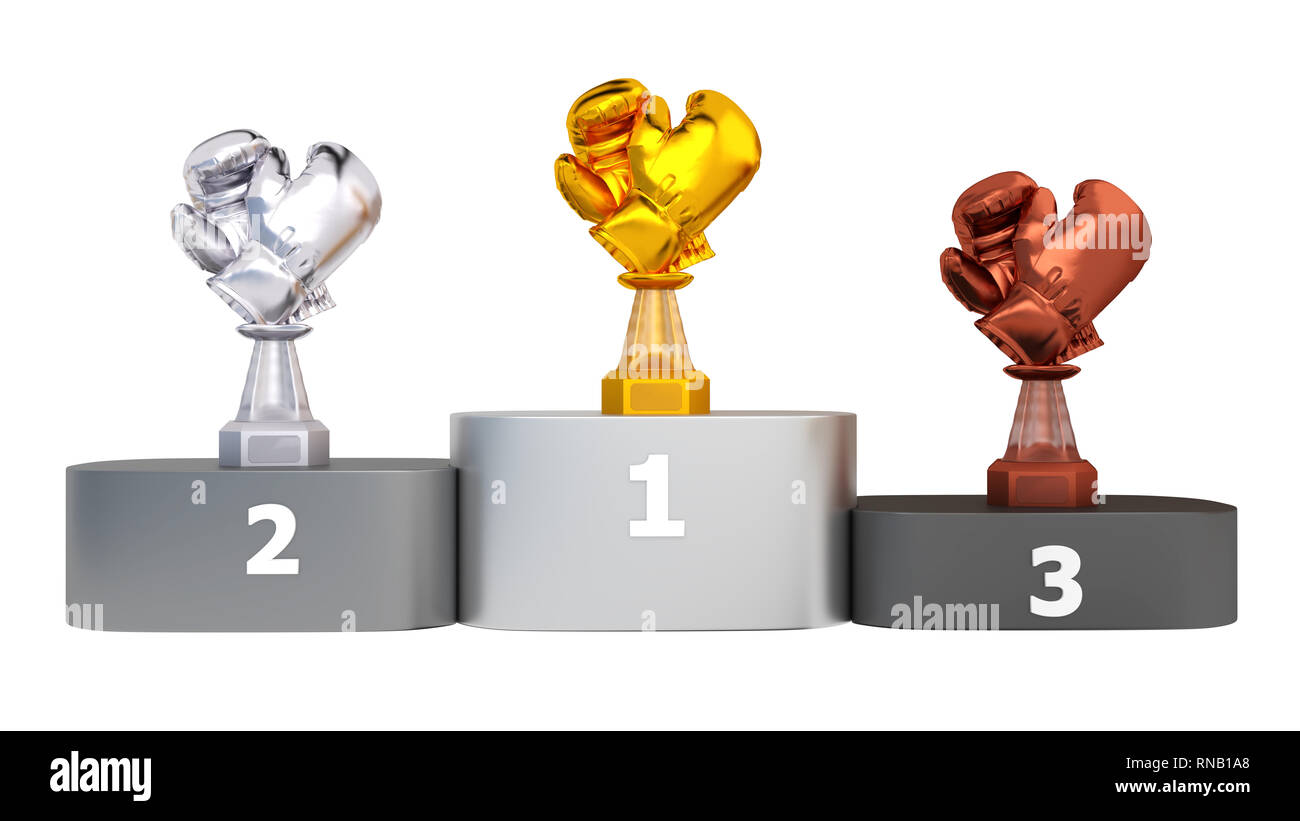 Boxing podium gold silver bronze hi-res stock photography and images ...