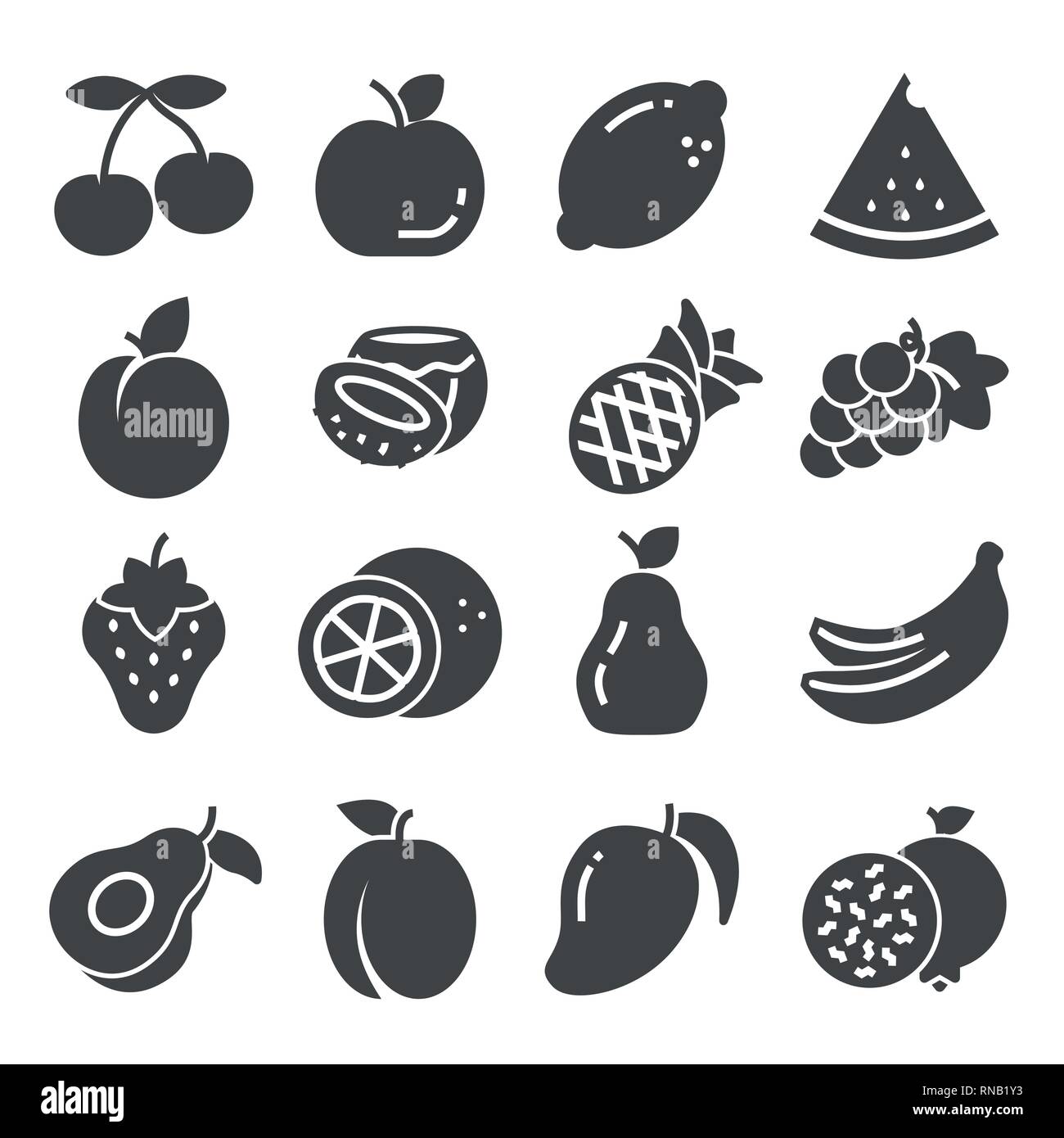 Fruit icon set collection - vector illustration Stock Vector Image ...
