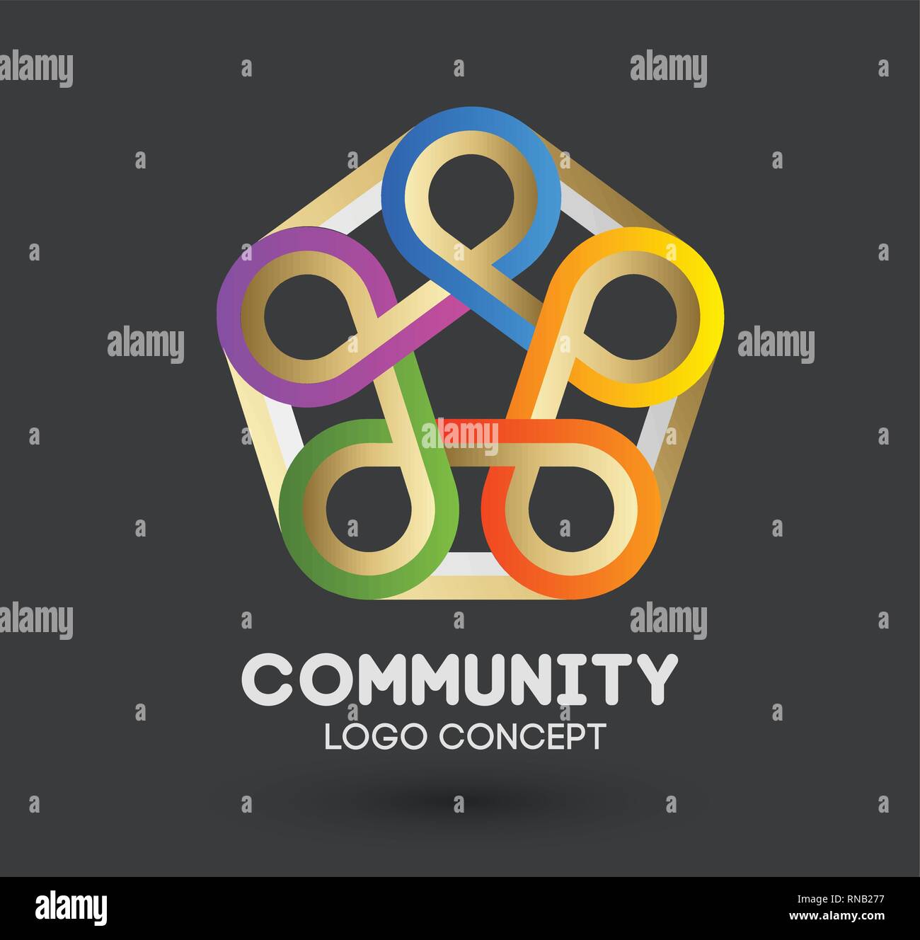 Community care logo. Connecting people logo design. Human and corporate ...