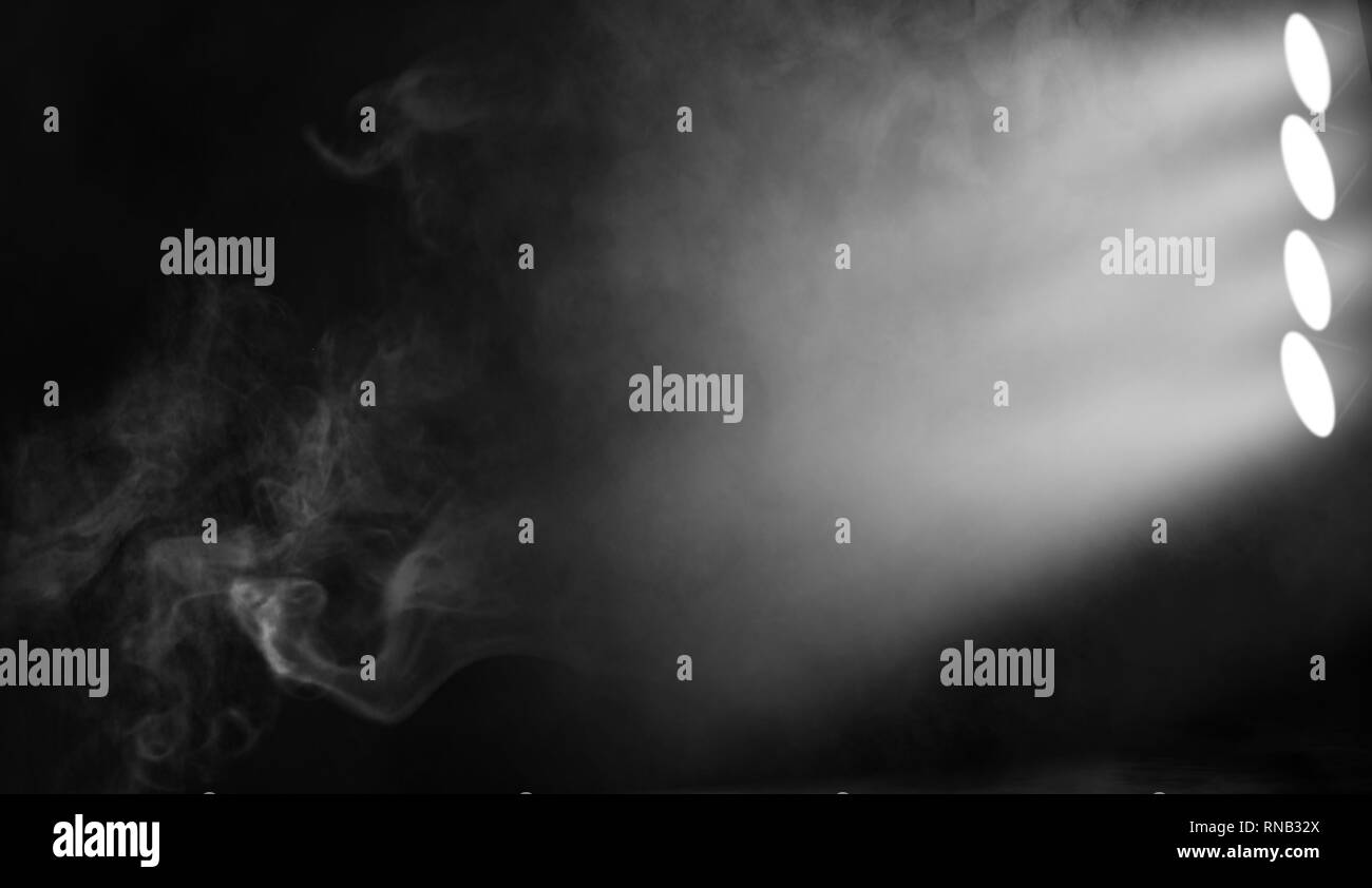 Projector spotlight on the floor . Beautfiul white performance stage ...