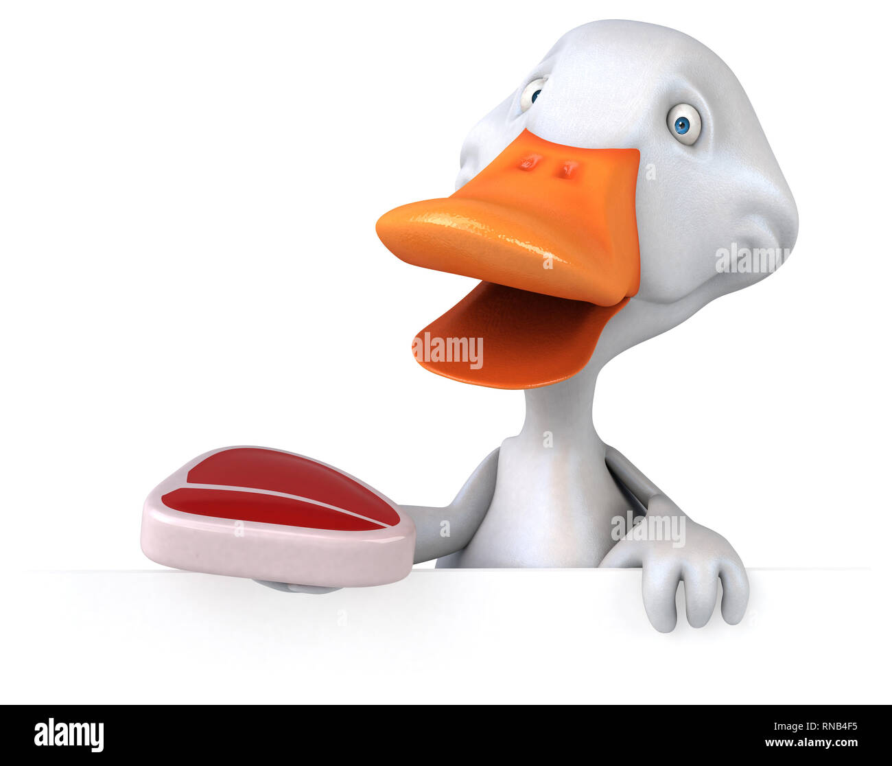 Fun duck - 3D Illustration Stock Photo - Alamy