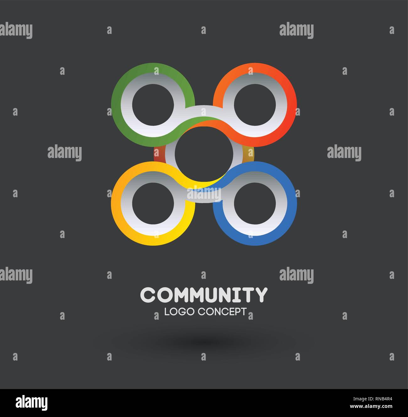 Community care logo. Connecting people logo design. Human and corporate ...