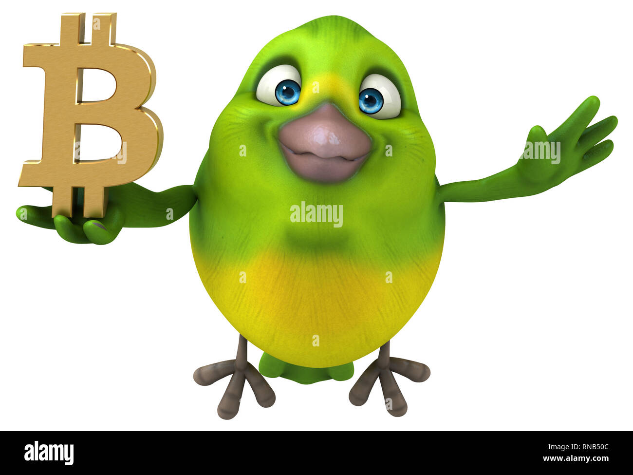 Fun bird - 3D Illustration Stock Photo - Alamy