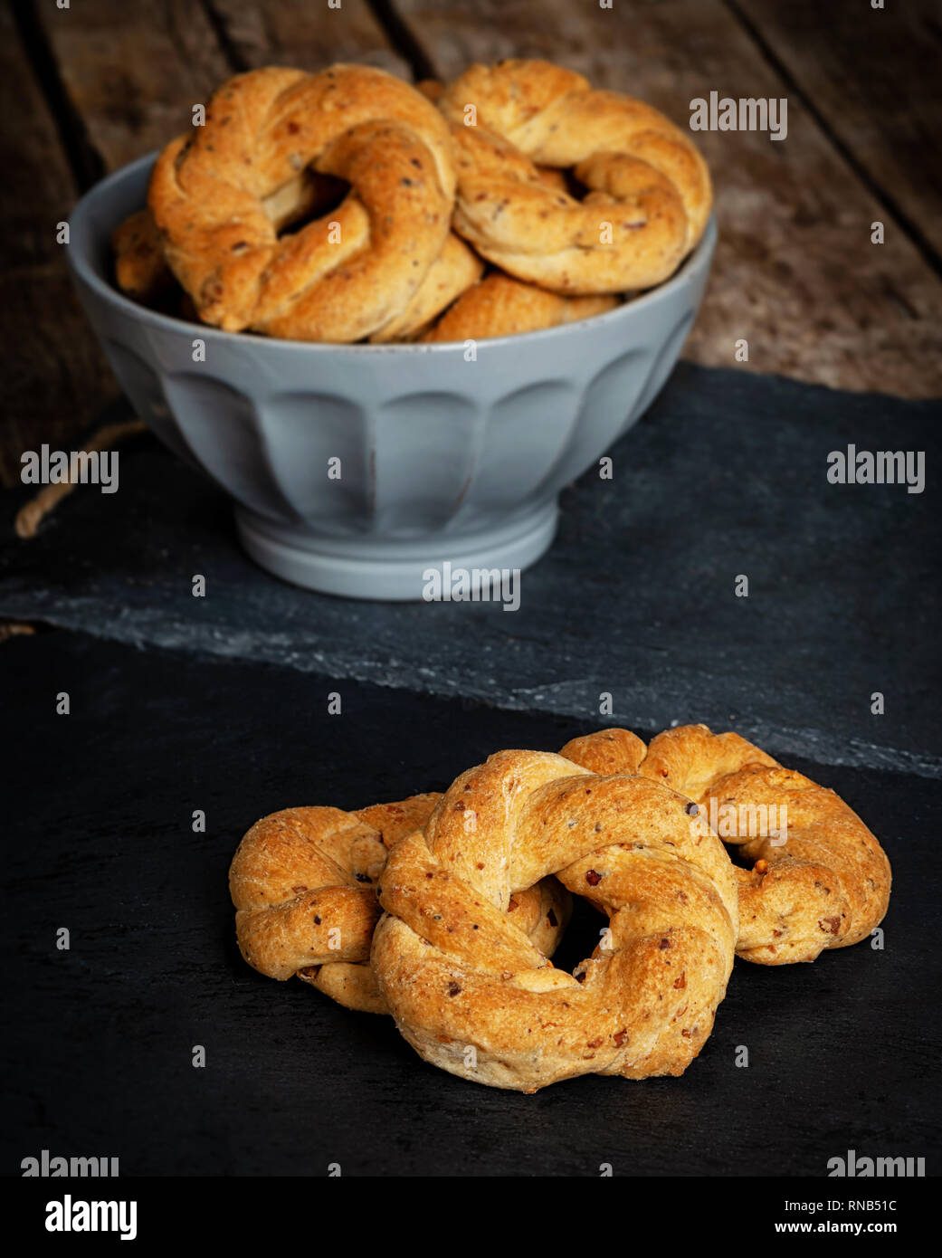 Neapolitan cookies called Taralli. They are made in Naples with pig ...