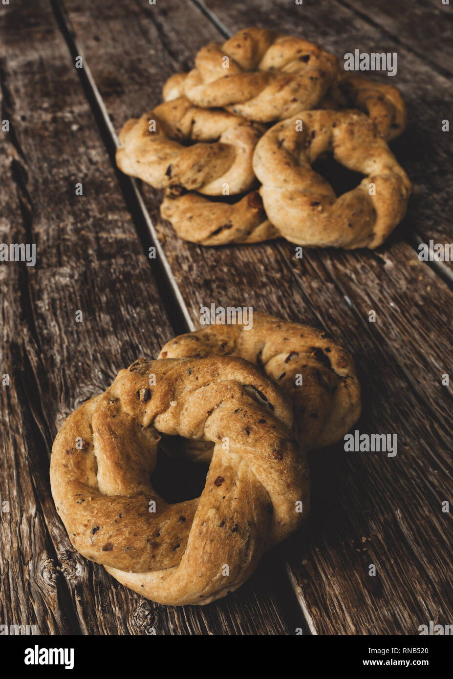 Neapolitan cookies called Taralli. They are made in Naples with pig ...