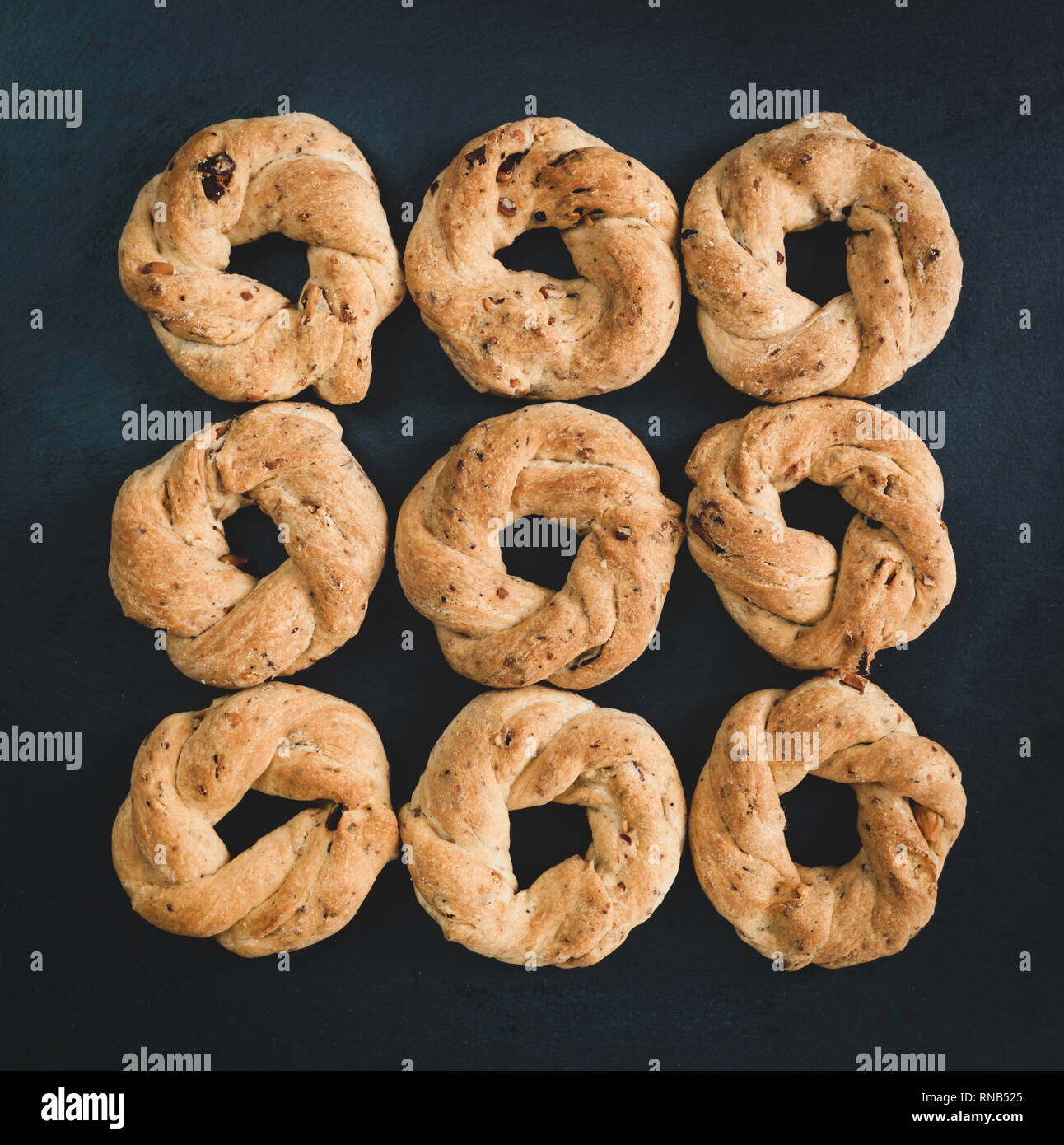 Neapolitan cookies called Taralli. They are made in Naples with pig ...