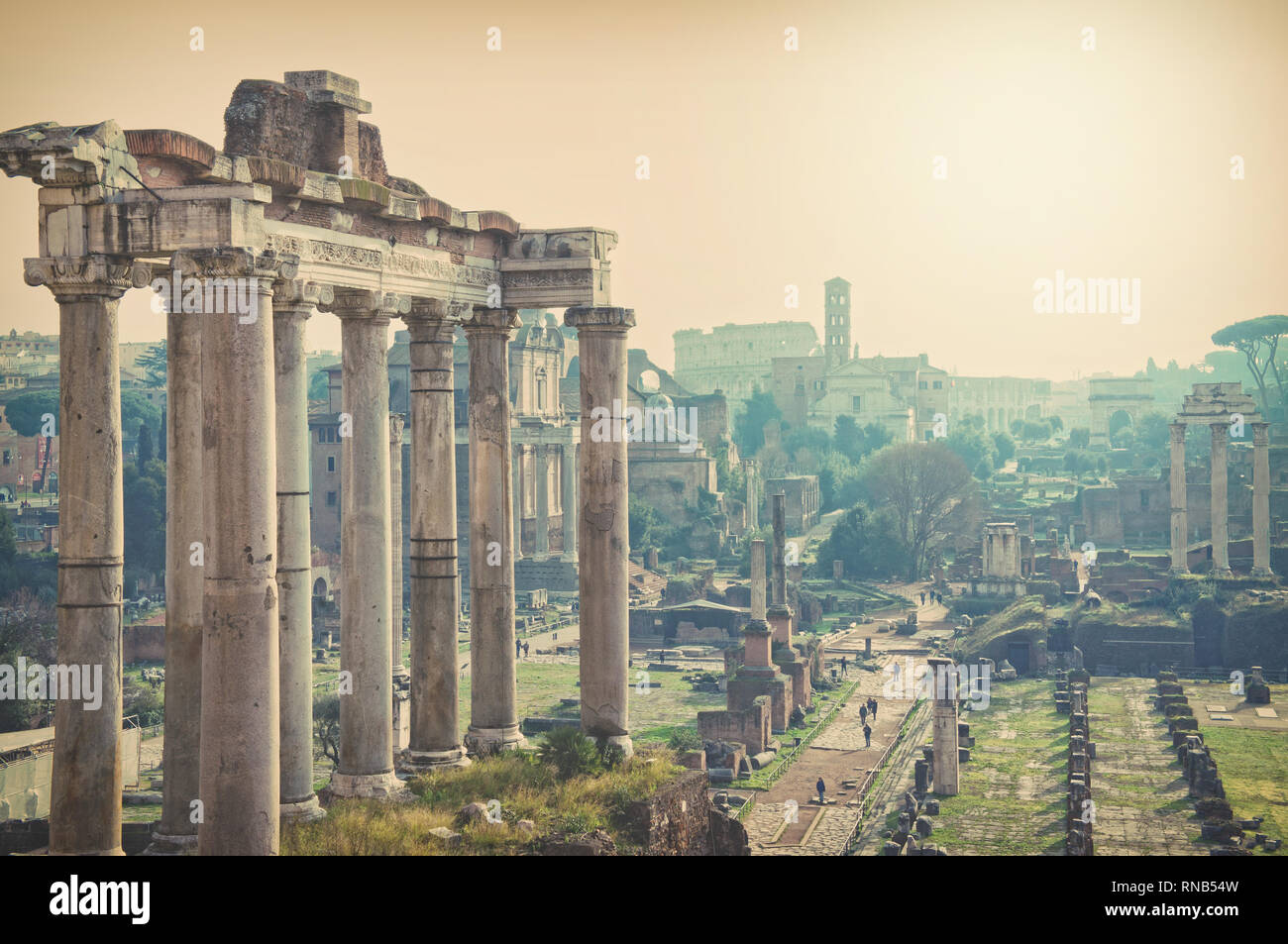 Ruins of the Roman Forum in Rome, Italy Stock Photo - Alamy