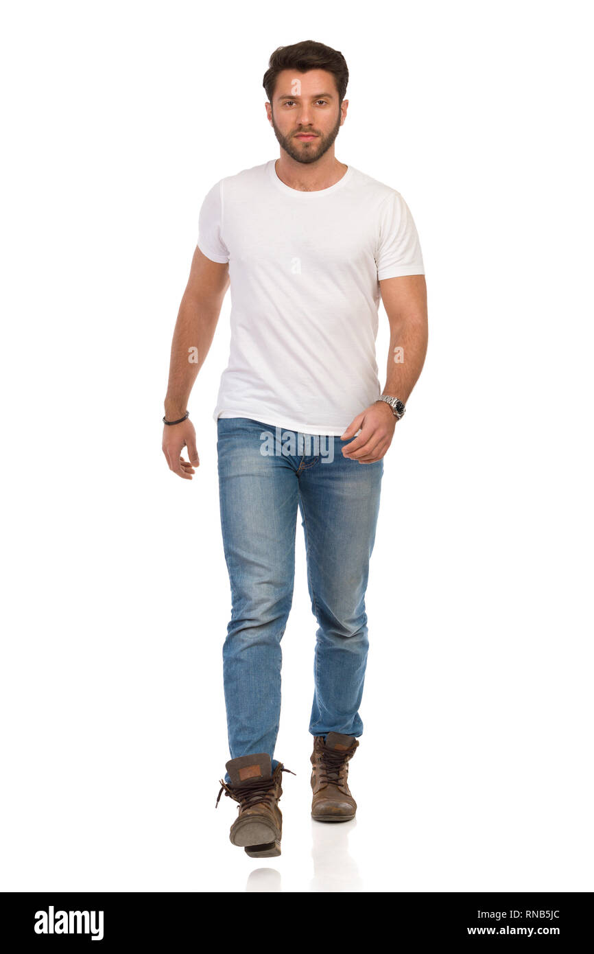 Person walking towards camera Cut Out Stock Images & Pictures - Alamy