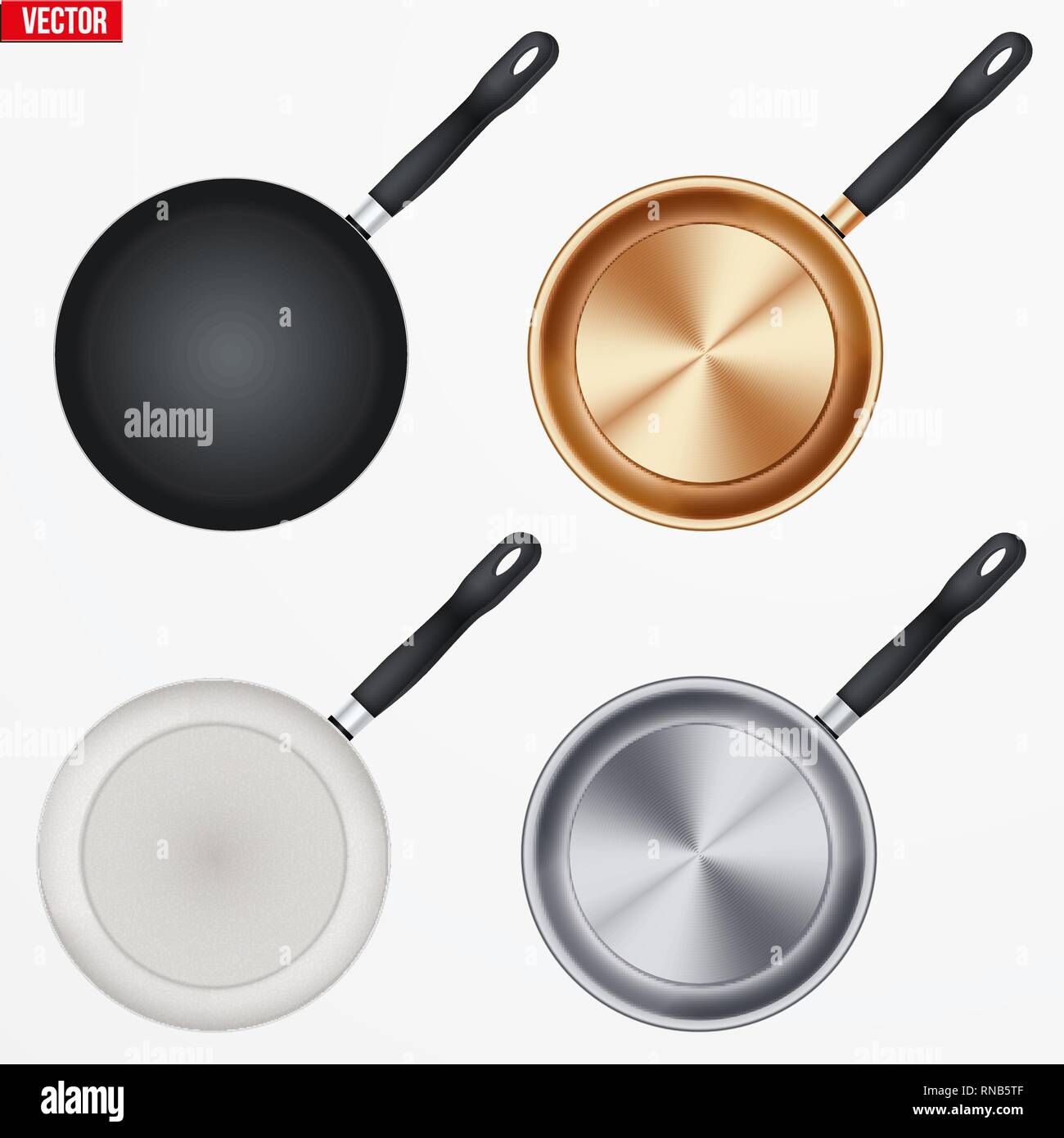 Frying pan vector isolated Stock Vector Images - Alamy