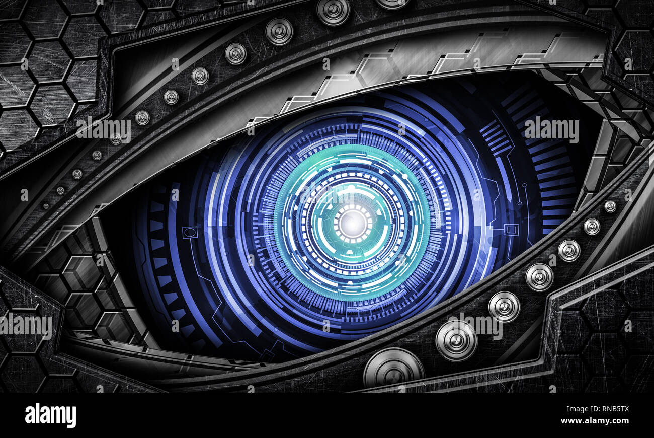abstract robot eye background Stock Photo - Alamy
