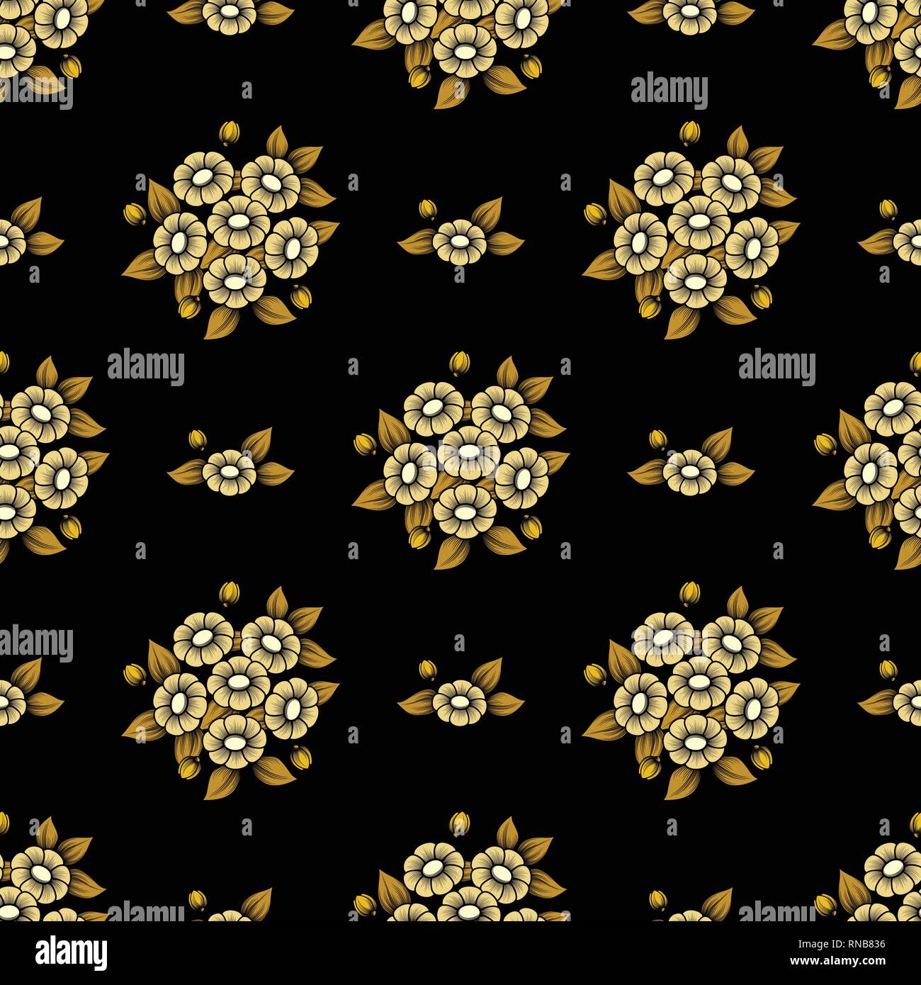 Golden daisy flower Stock Vector Images - Alamy